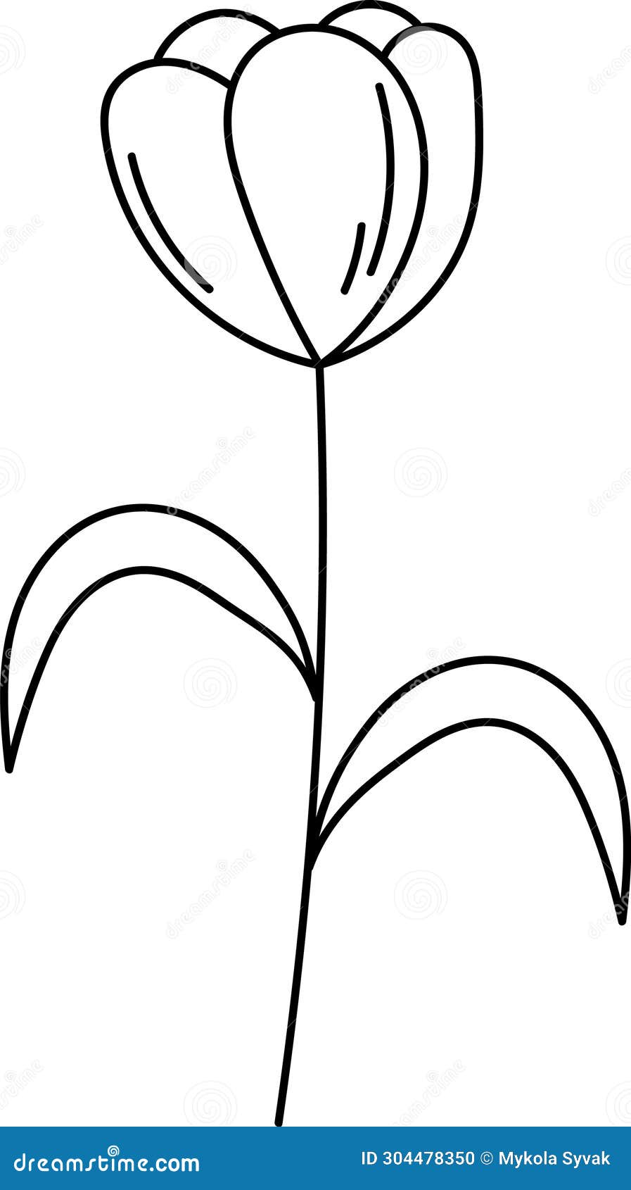 Spring Flower Doodle stock vector. Illustration of design - 304478350