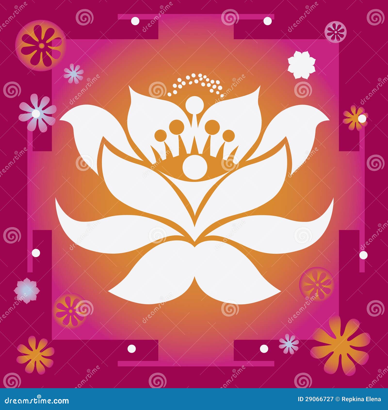 Spring Flower Healing Yantra Stock Vector - Illustration of philosophy ...