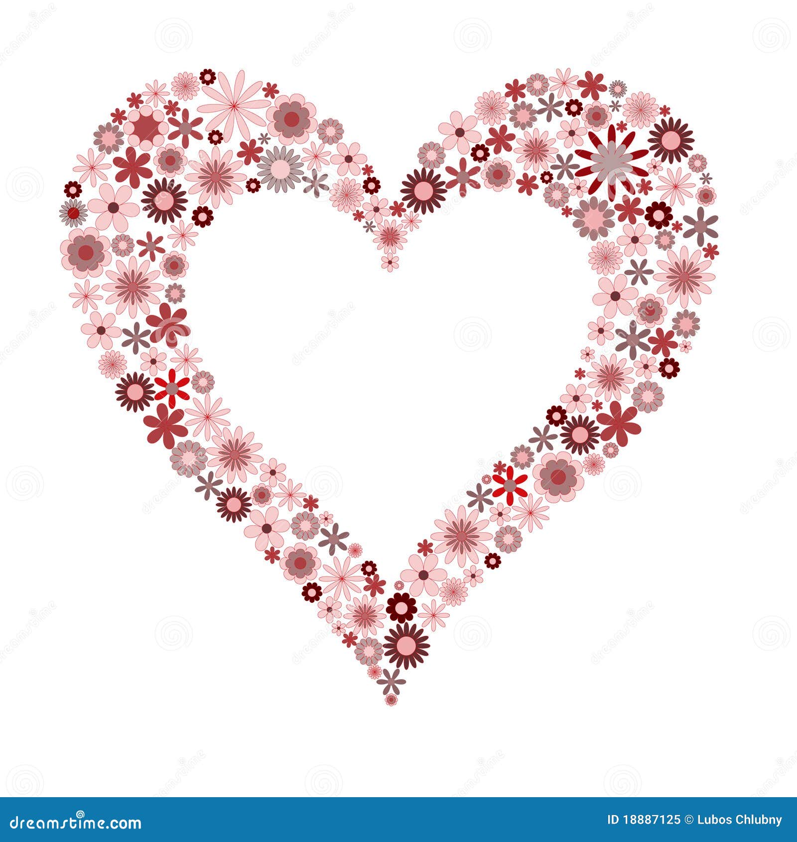 Spring flower heart stock vector. Illustration of abstract - 18887125