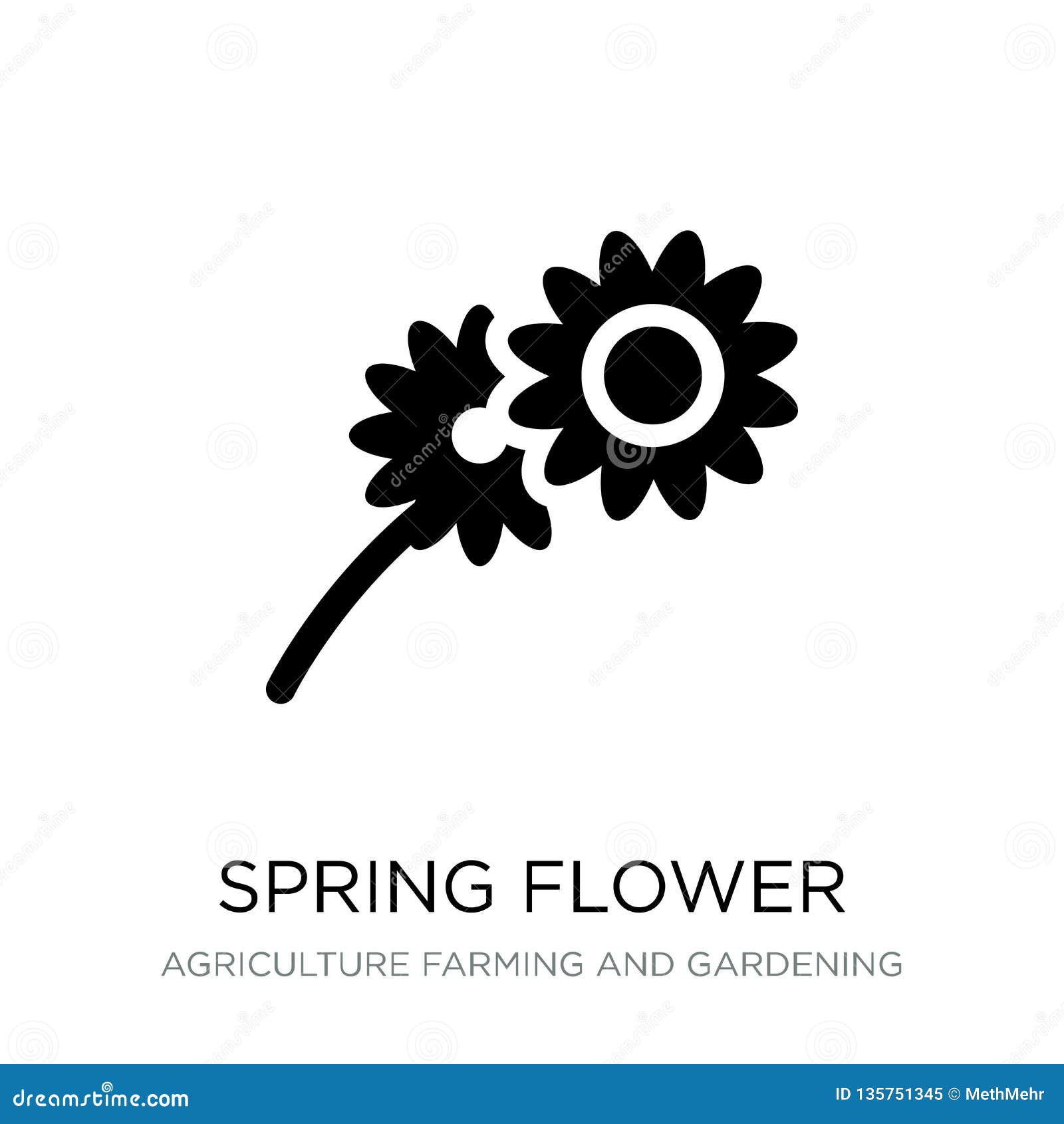 Spring Flower Icon in Trendy Design Style. Spring Flower Icon Isolated ...