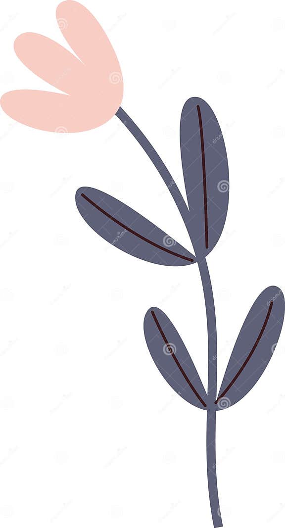 Spring Flower on Stem stock illustration. Illustration of blossom ...