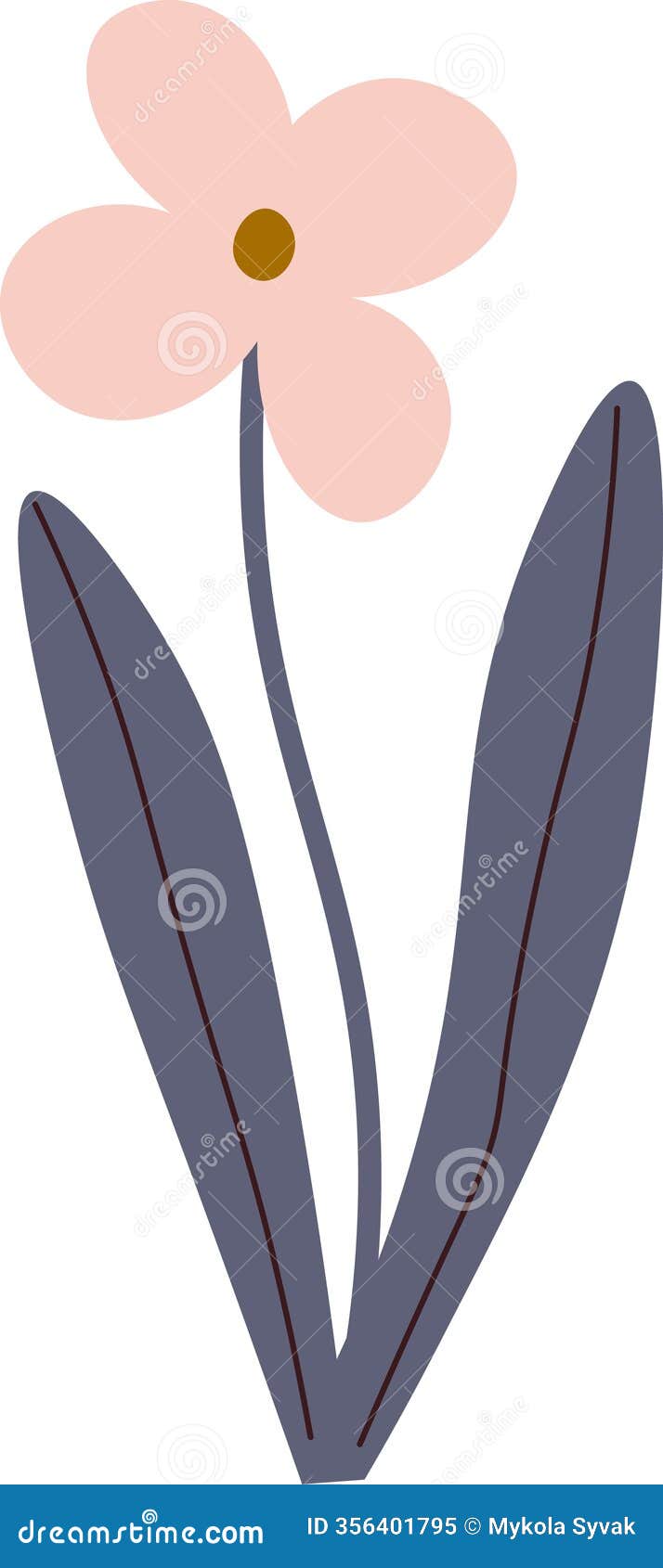 Spring Flower on Stem stock illustration. Illustration of flora - 356401795