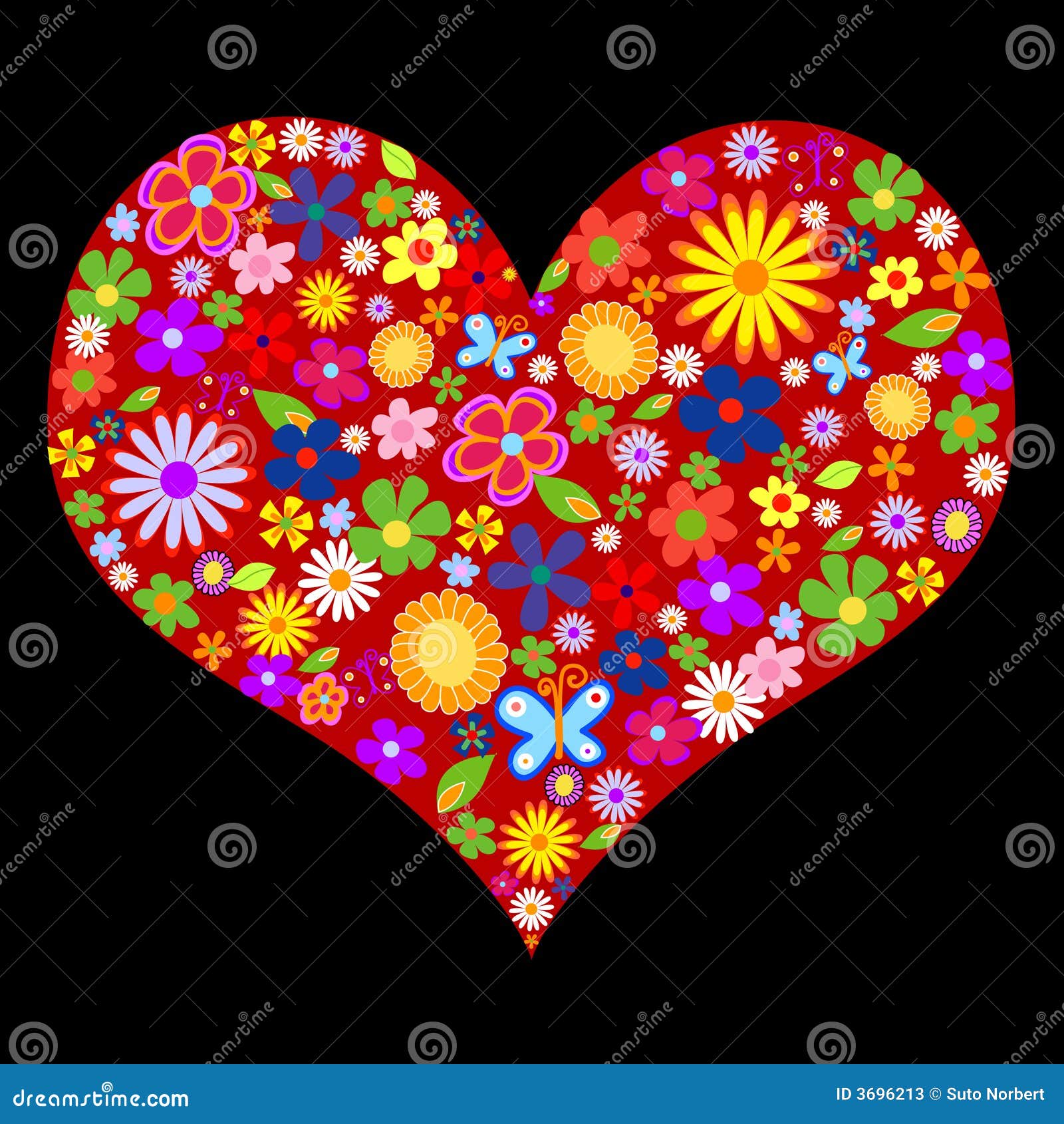 Spring flower valentine stock vector. Illustration of bright - 3696213
