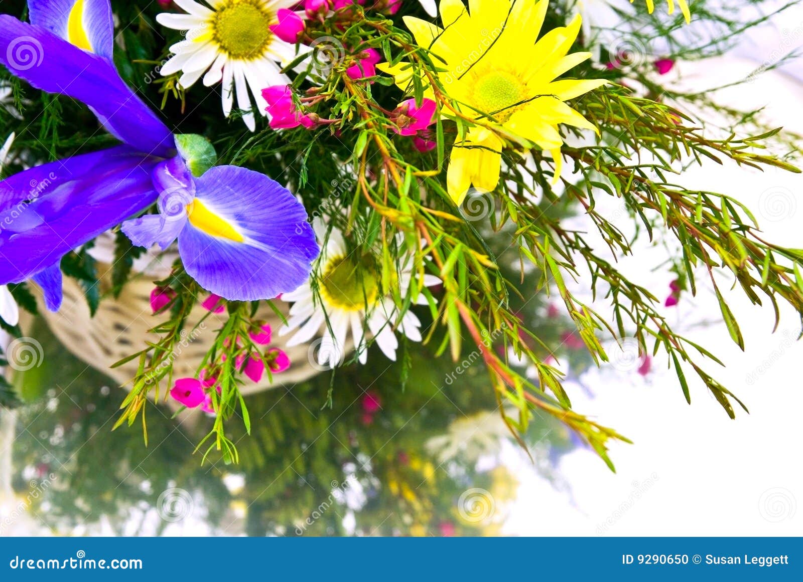 Spring Flowers in Basket stock photo. Image of floral - 9290650