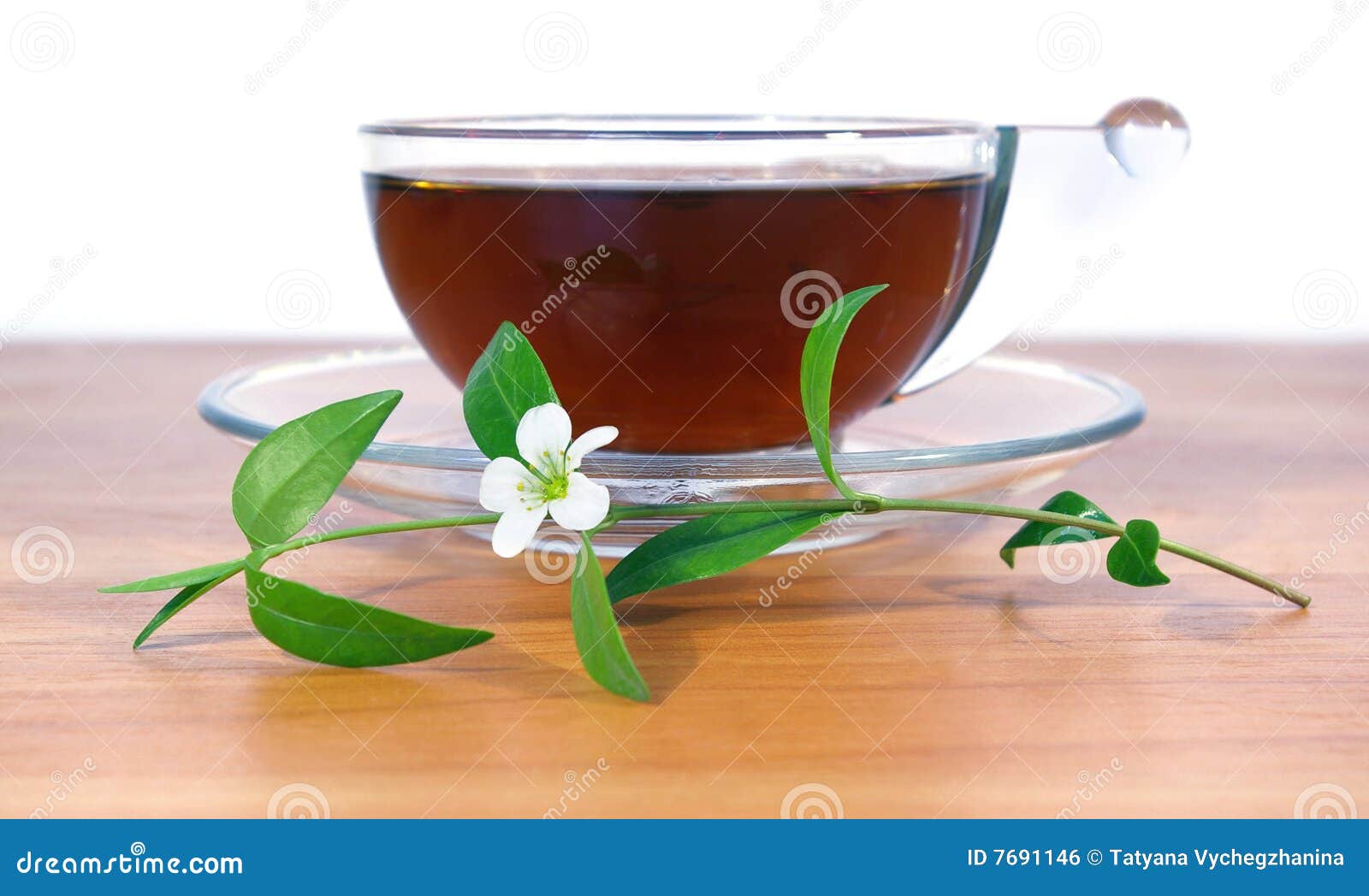 Spring Flowers and Black Tea Stock Photo - Image of interior, healthy ...
