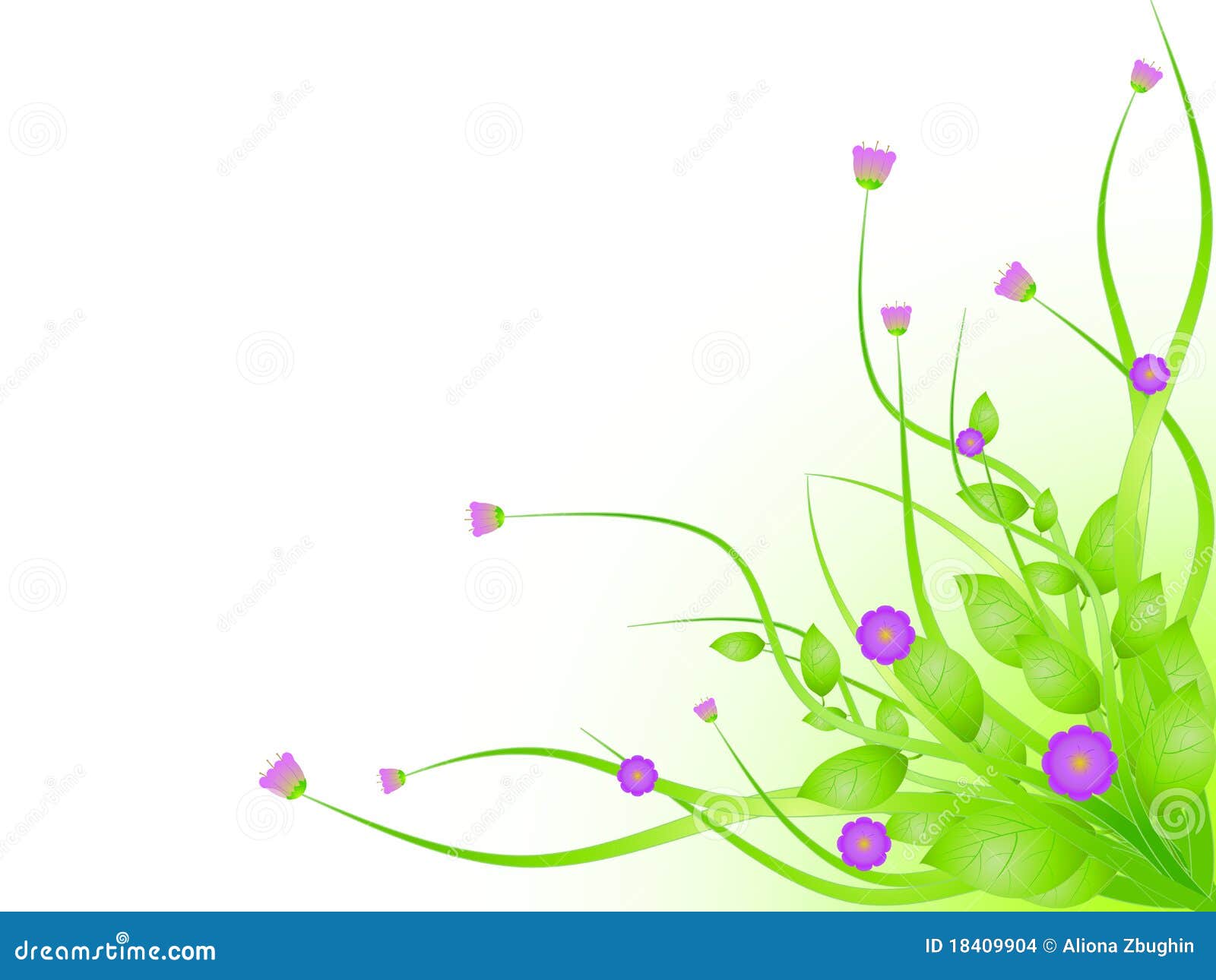 Spring flowers border stock vector. Illustration of freshness - 18409904