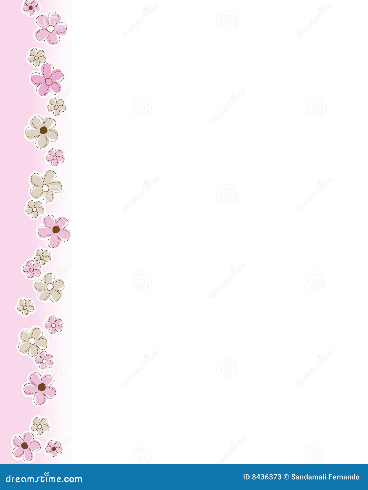 Spring flowers border stock vector. Illustration of decorative - 8436373