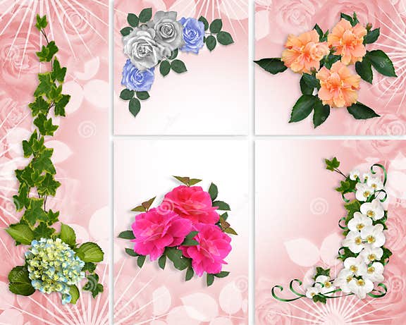 Spring Flowers collage stock illustration. Illustration of illustrated ...