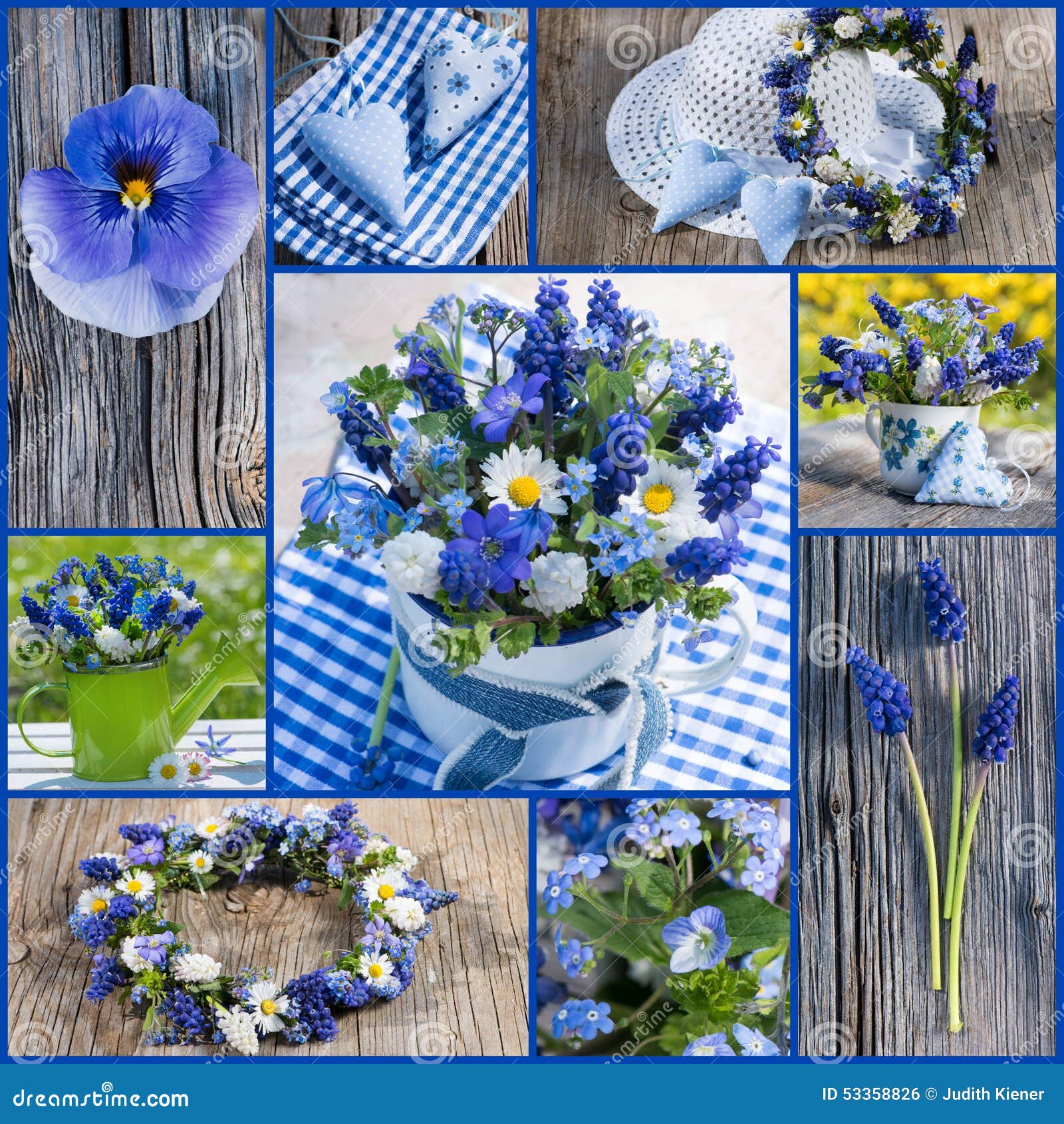 Spring flowers collage stock photo. Image of collage - 53358826