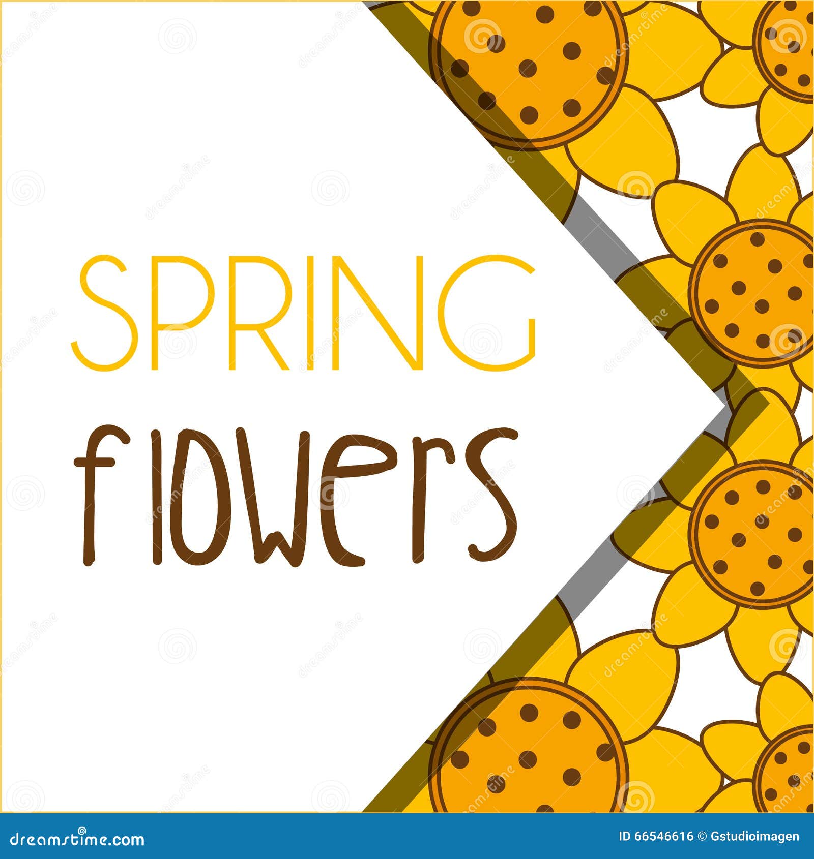 Spring flowers design stock illustration. Illustration of beauty - 66546616
