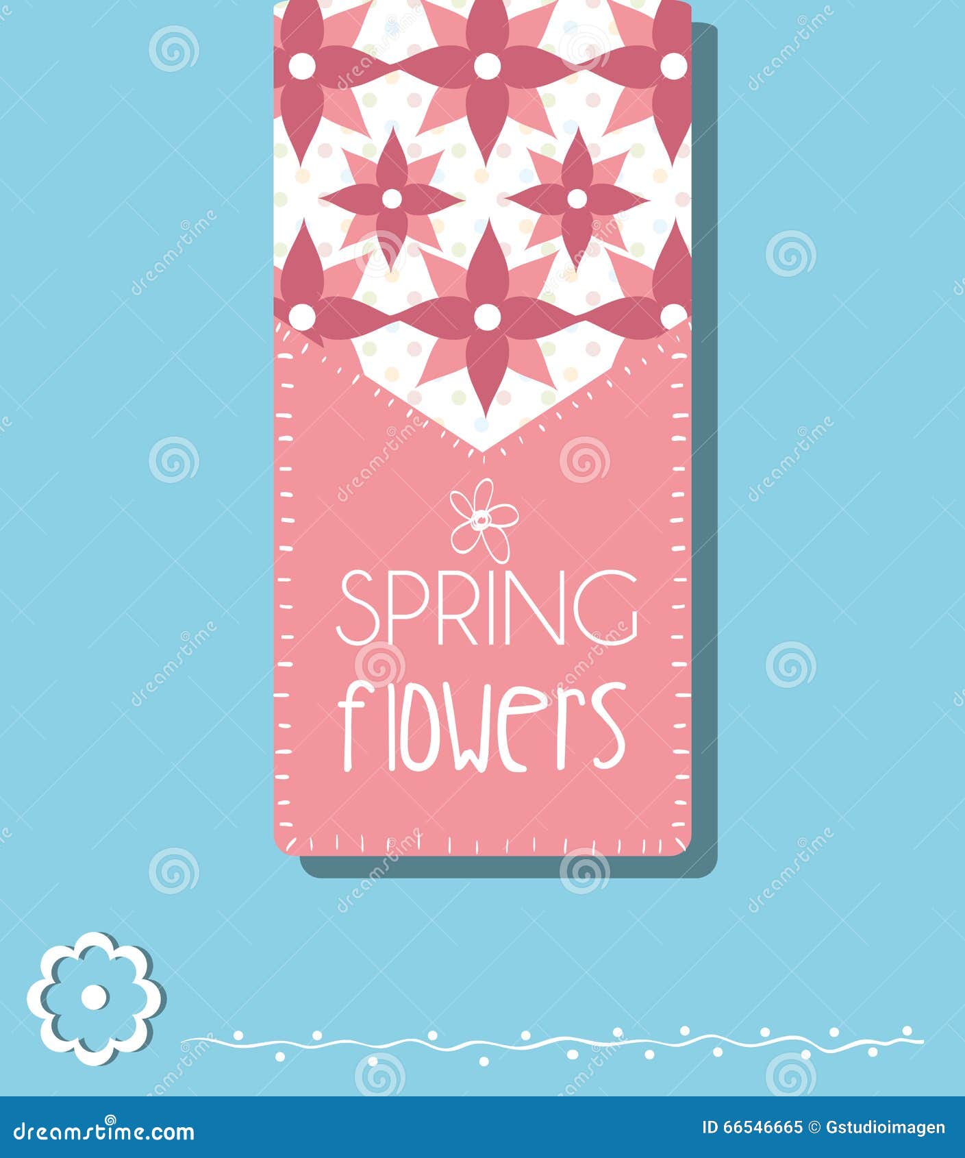 Spring flowers design stock illustration. Illustration of flower - 66546665