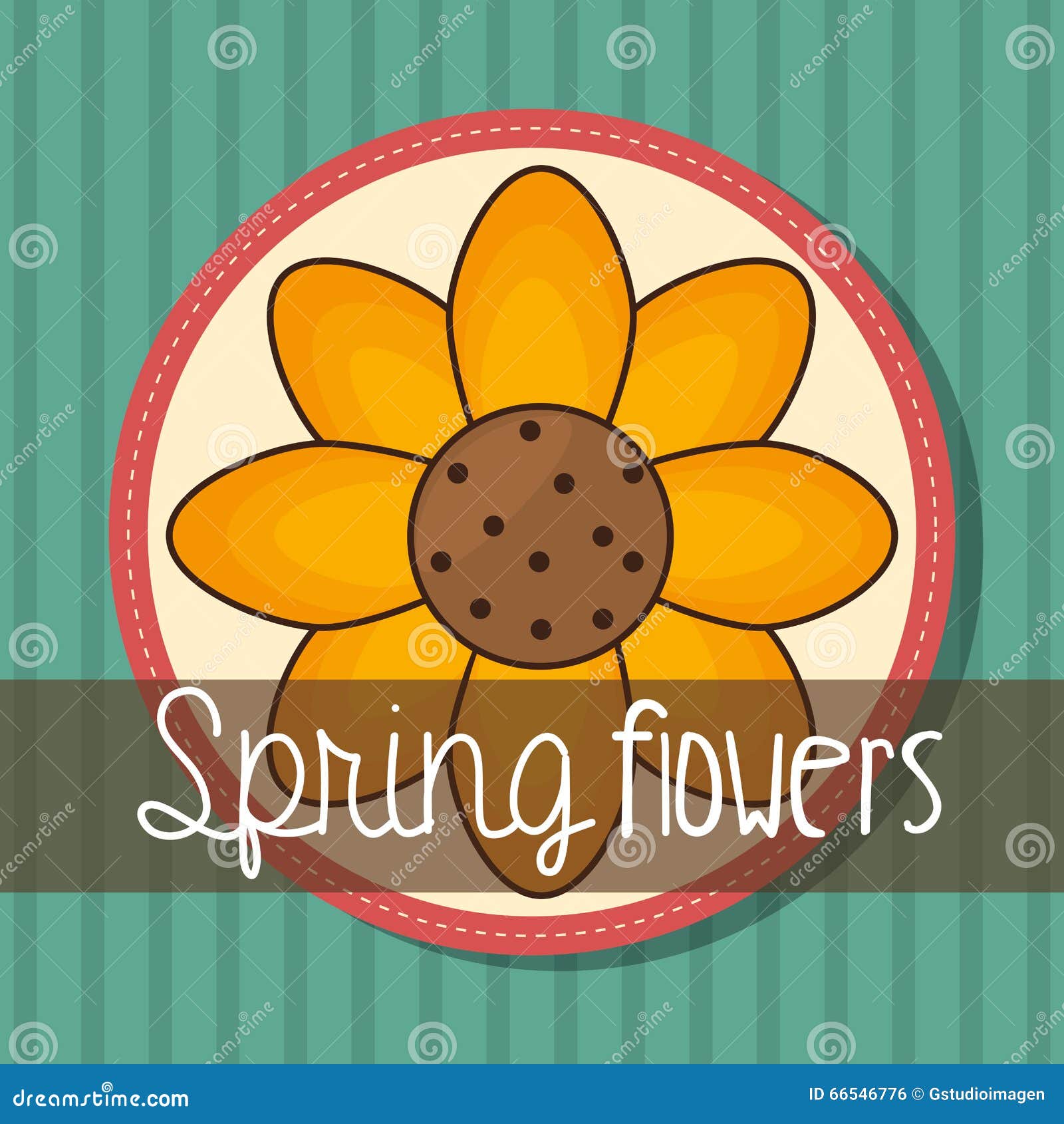 Spring flowers design stock illustration. Illustration of greeting ...