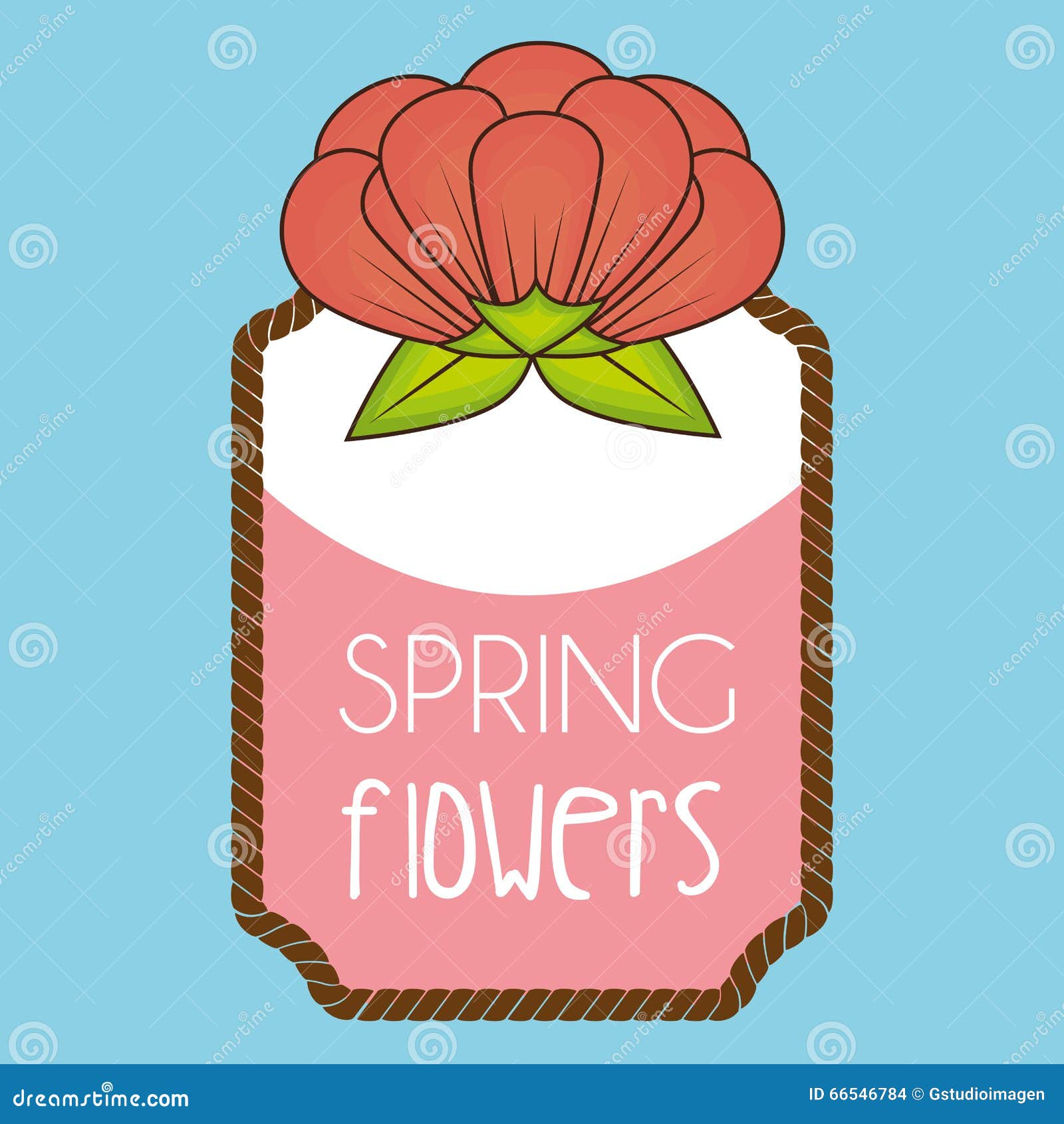 Spring flowers design stock illustration. Illustration of design - 66546784