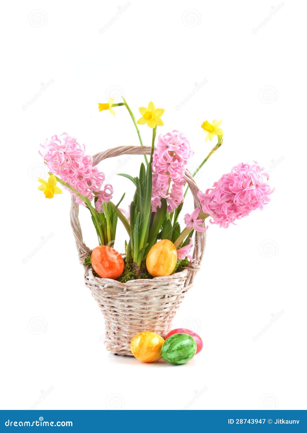 Spring Flowers with Easter Eggs Stock Image - Image of easter, earth ...