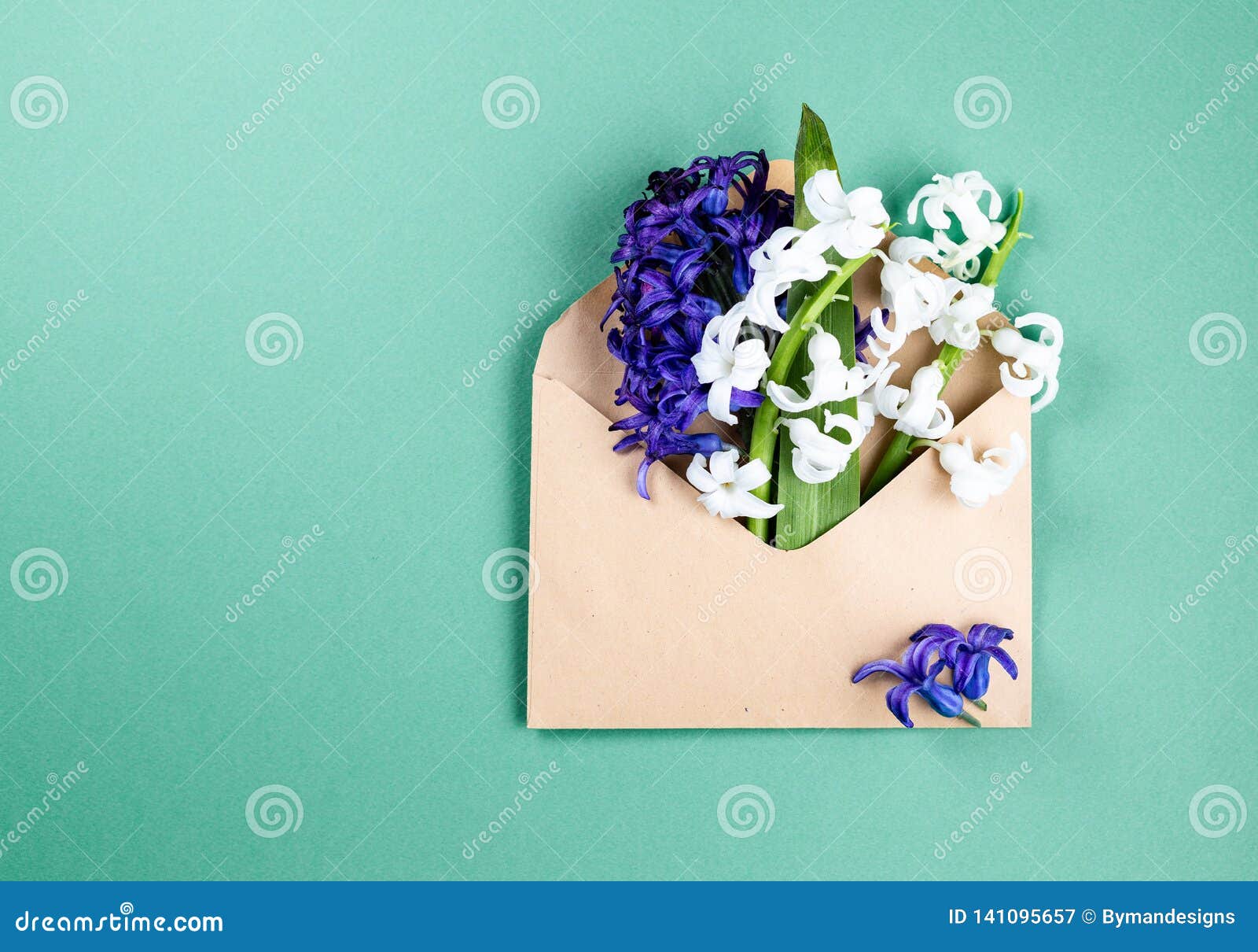 Spring Flowers in Envelope . Stock Image - Image of life, greeting ...