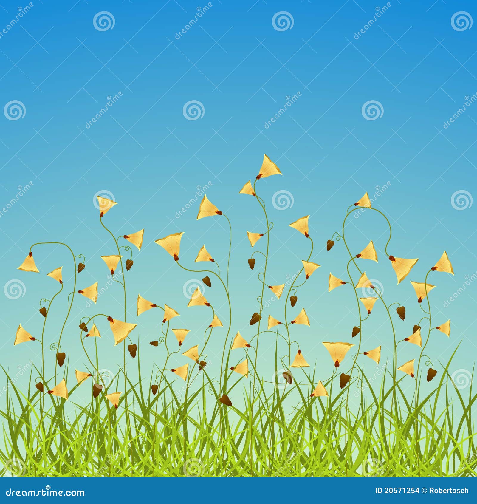Spring flowers field stock vector. Illustration of floral - 20571254