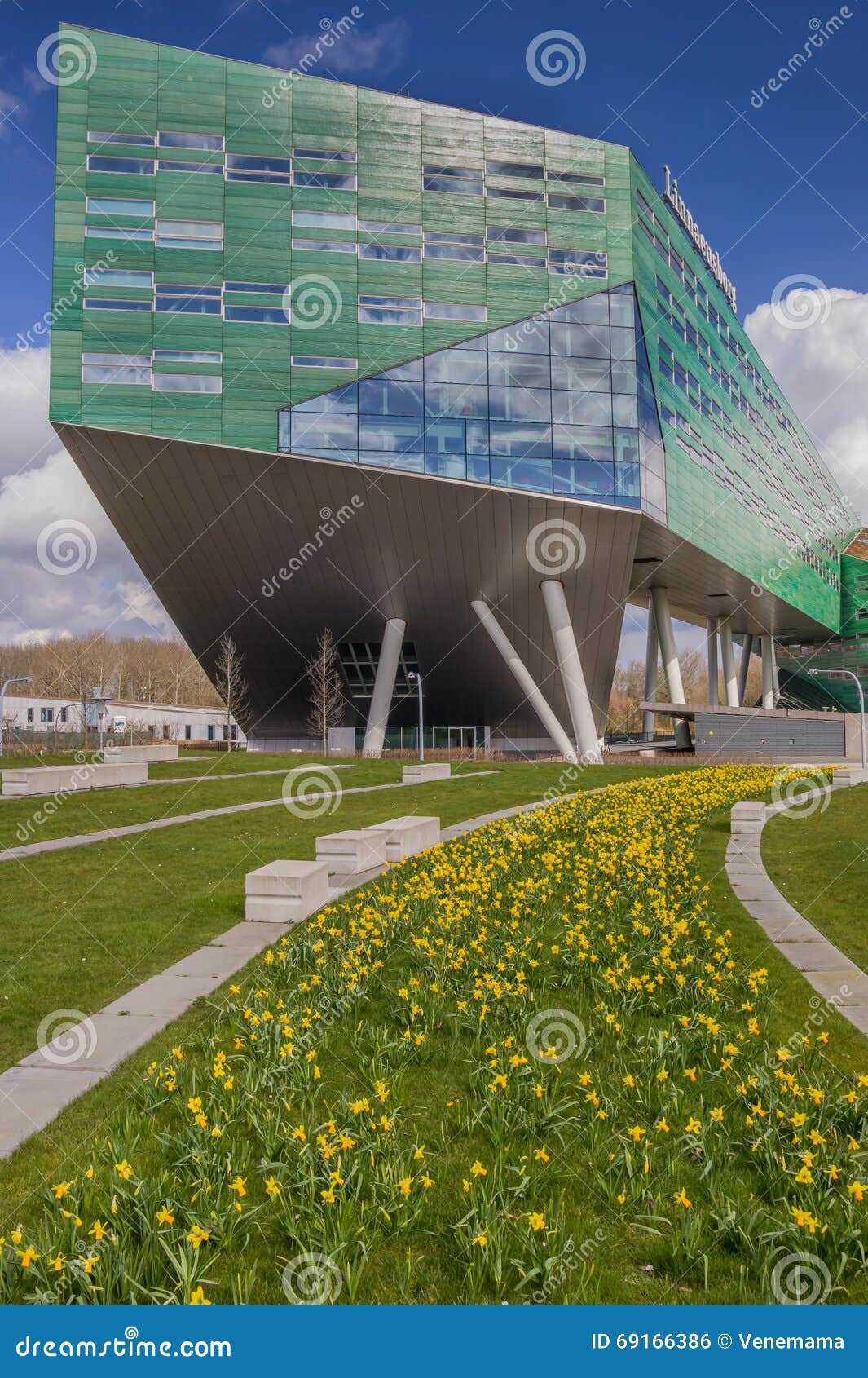 Spring Flowers in Front of the University in Groningen Editorial Photo ...