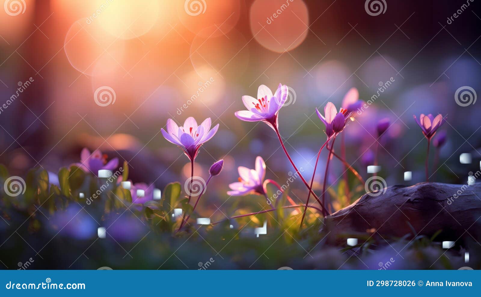Spring Flowers Grass Plants Nature, Spring Macro Background Stock ...