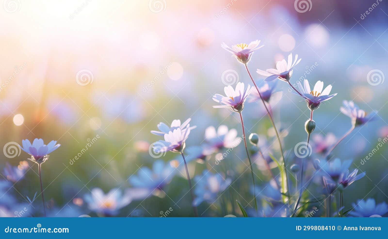 Spring Flowers Grass Plants Nature, Spring Macro Background Stock ...