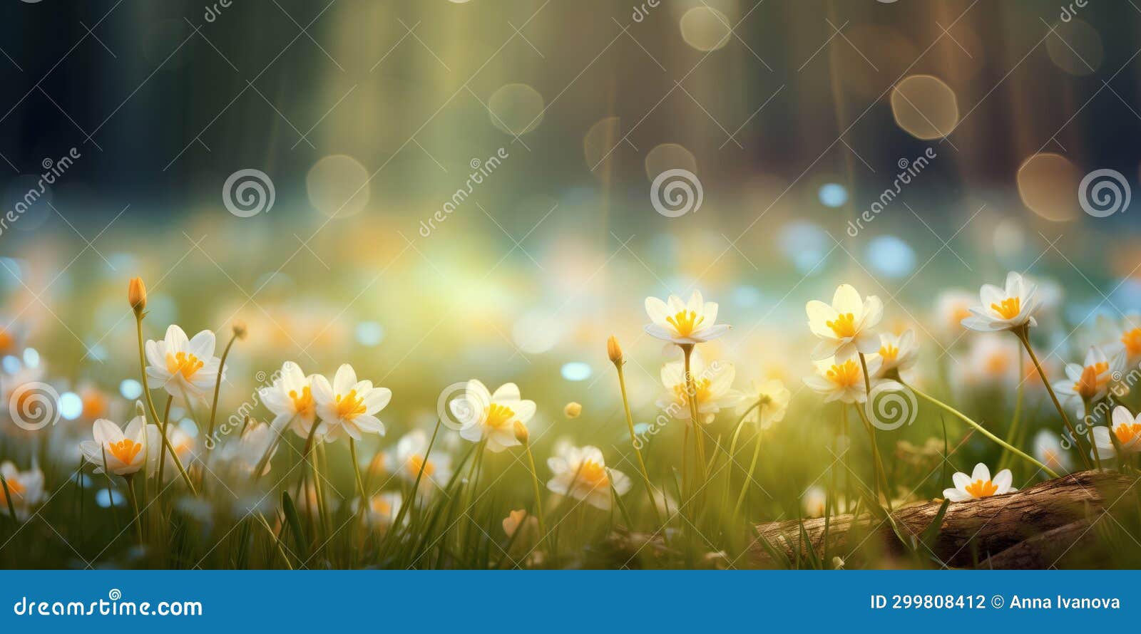 Spring Flowers Grass Plants Nature, Spring Macro Background Stock ...