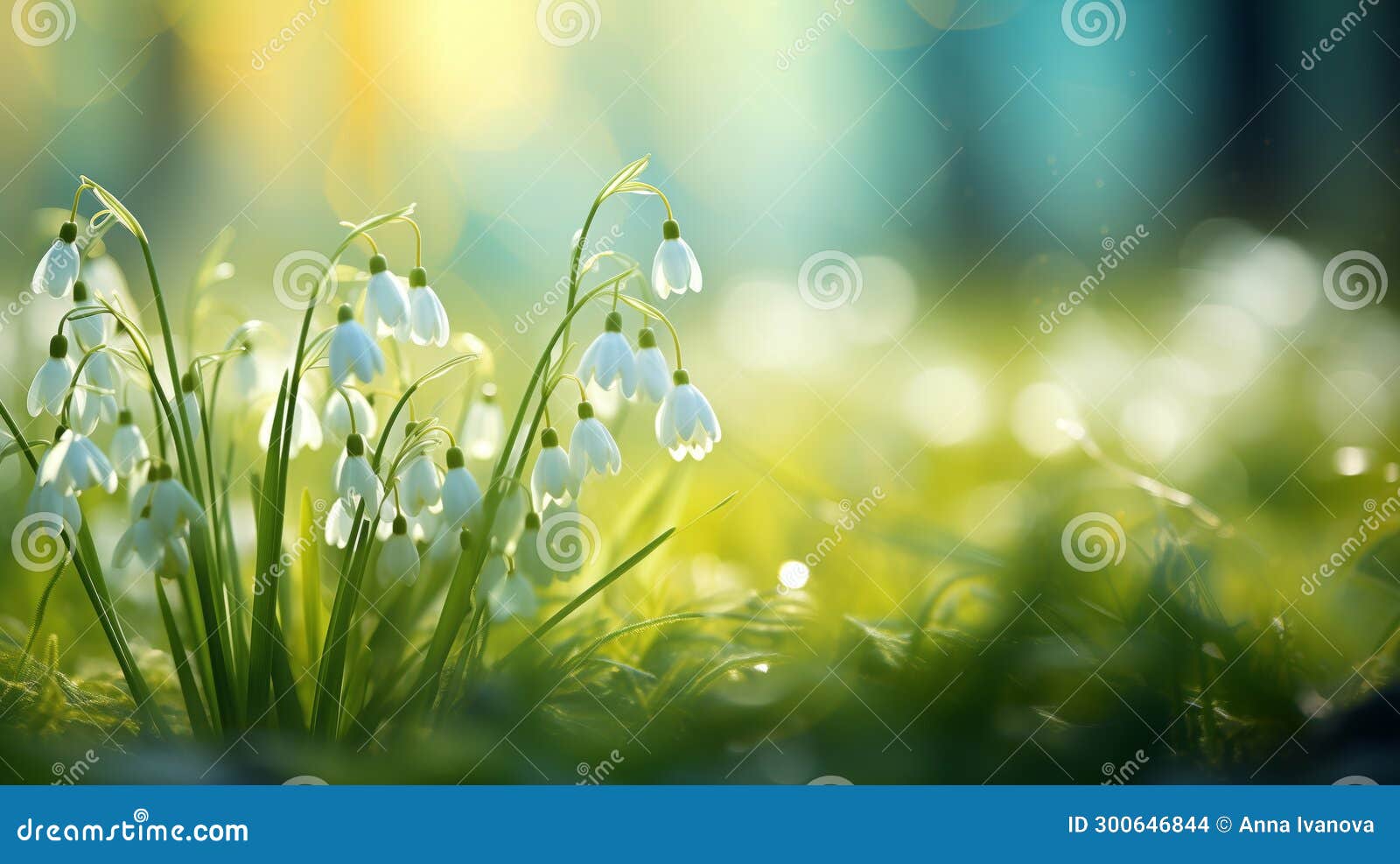 Spring Flowers Grass Plants Nature, Spring Macro Background Stock Photo ...