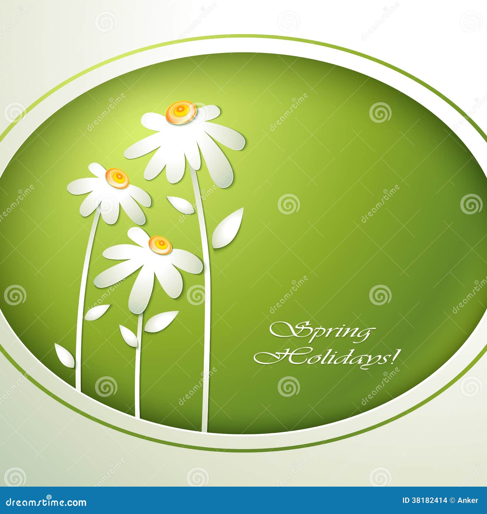 Spring flowers invitation stock vector. Illustration of grass - 38182414