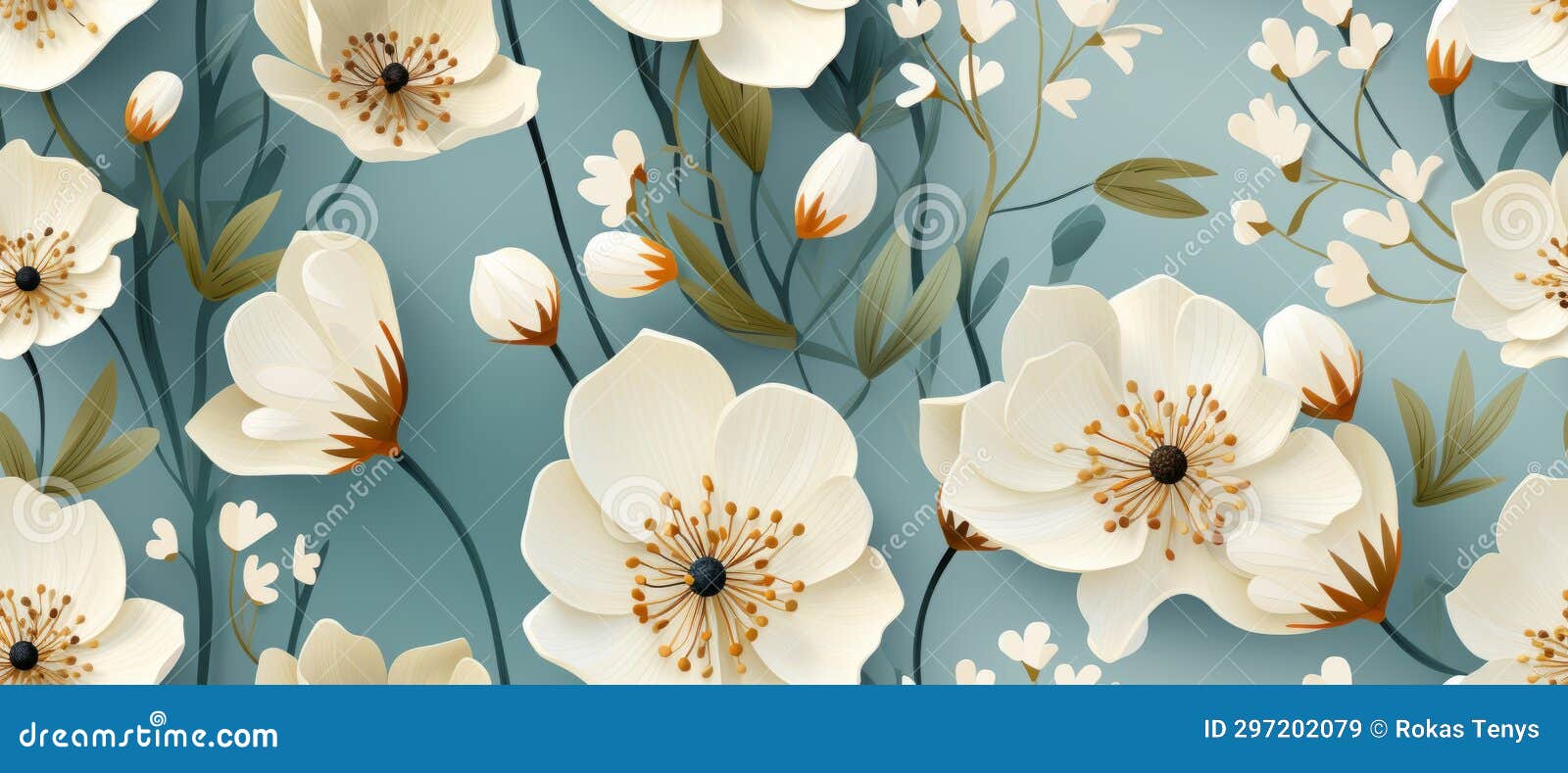 Spring Flowers Pattern Background Wallpaper Stock Image - Image of ...