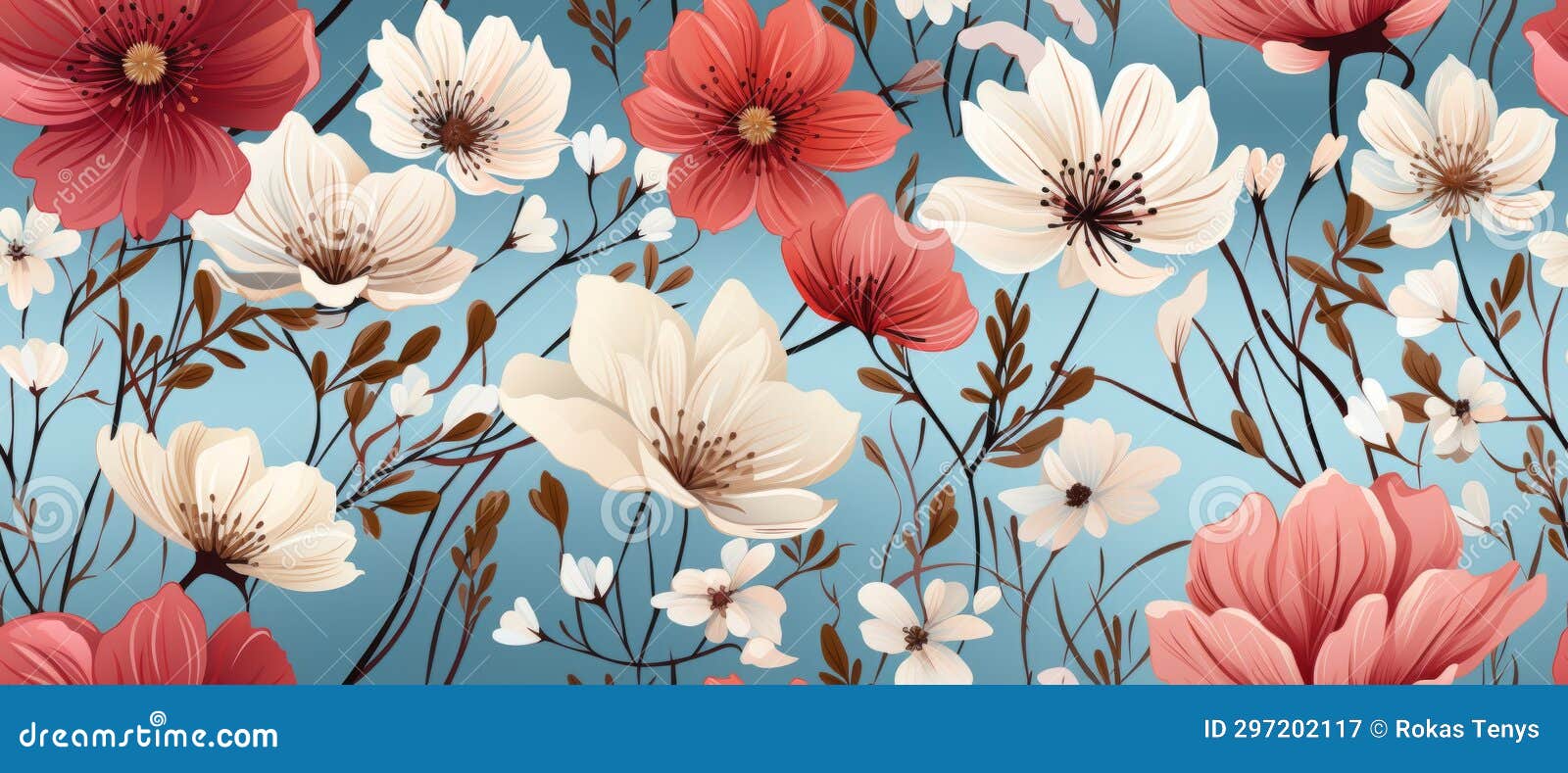Spring Flowers Pattern Background Wallpaper Stock Image - Image of ...