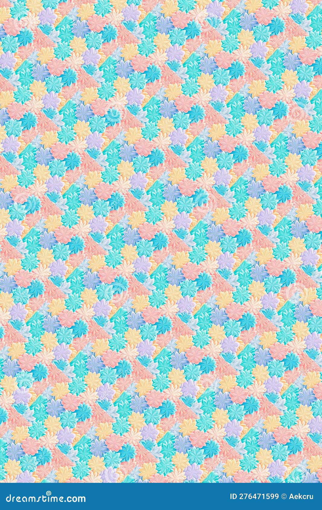 A Spring Flowers Pattern is a Graphic Design Element Composed of ...