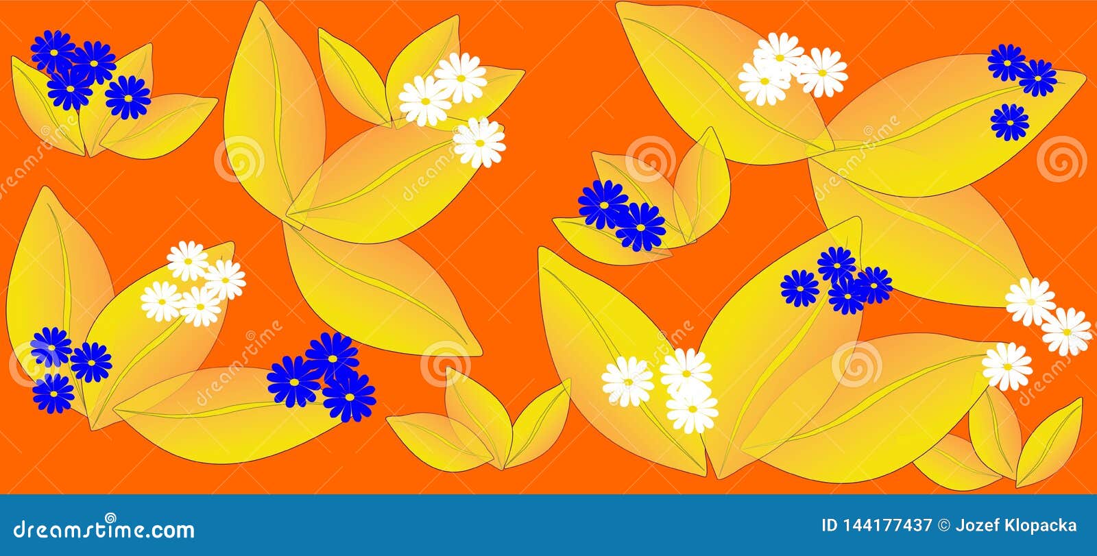Spring Flowers Pattern, Graphic Floral Motive. Graphic Flowers. Stock ...