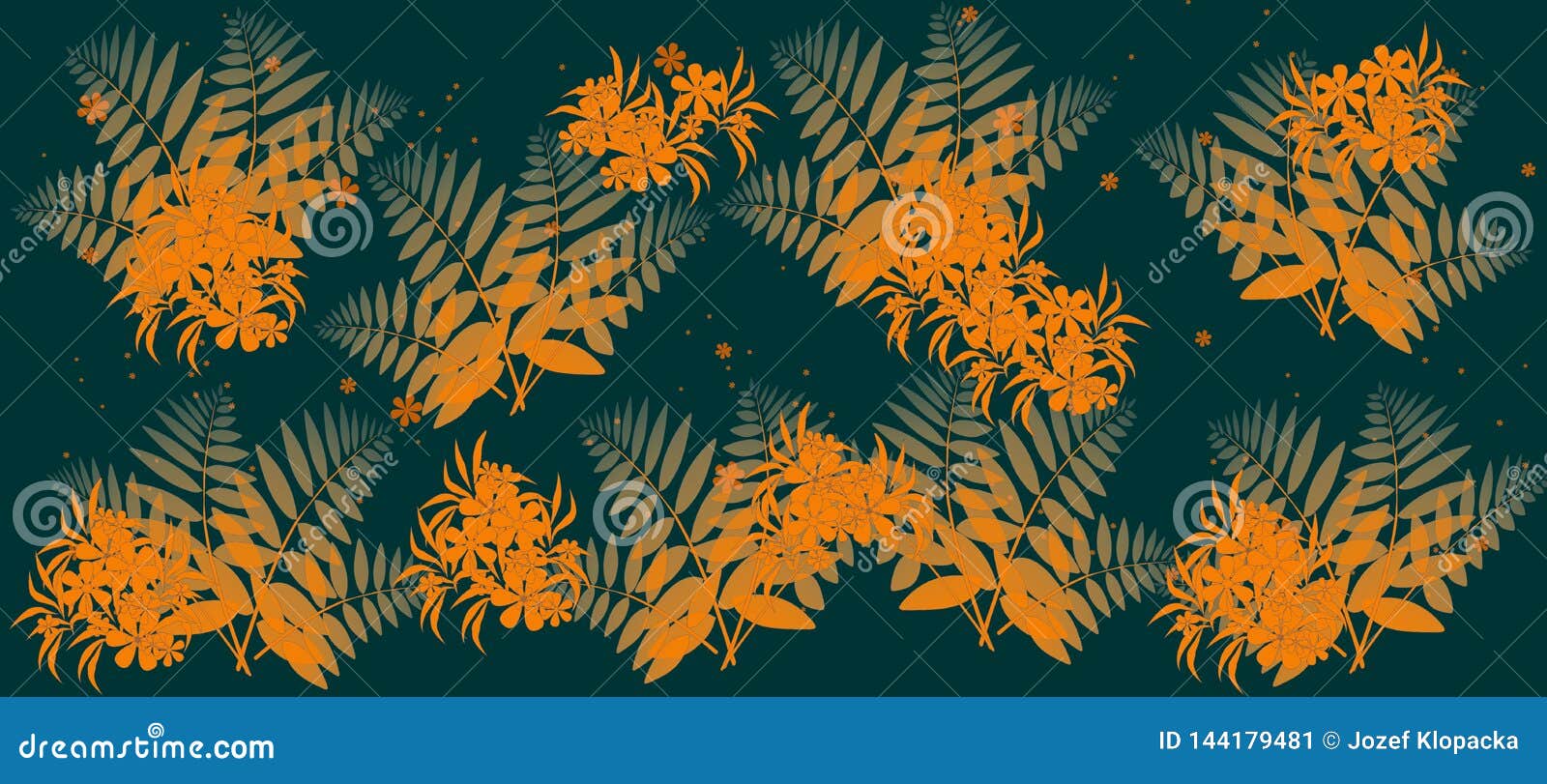 Spring Flowers Pattern, Graphic Floral Motive. Graphic Flowers. Stock ...