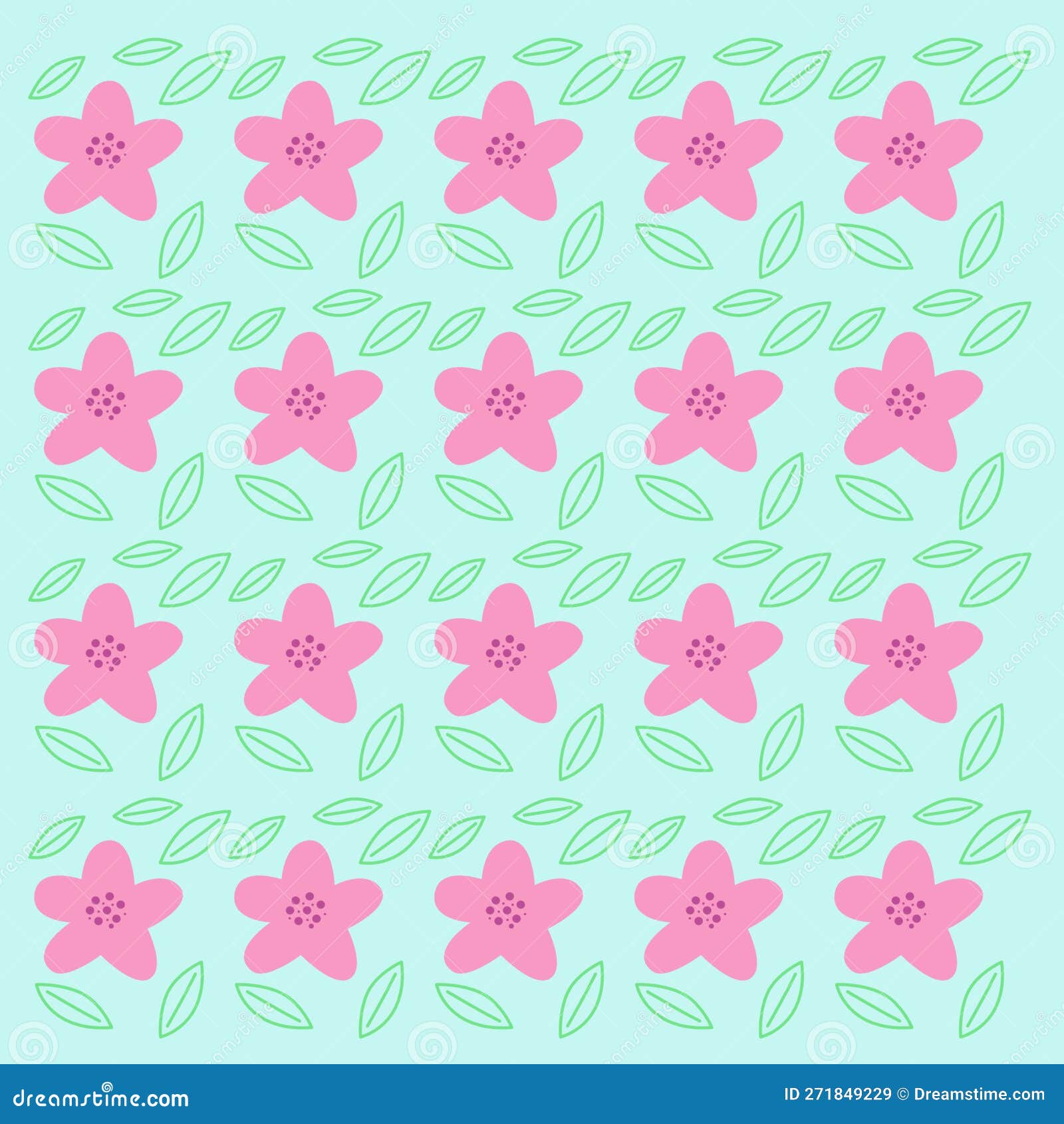 Spring Flowers Pattern, Texture, Background Stock Vector - Illustration ...