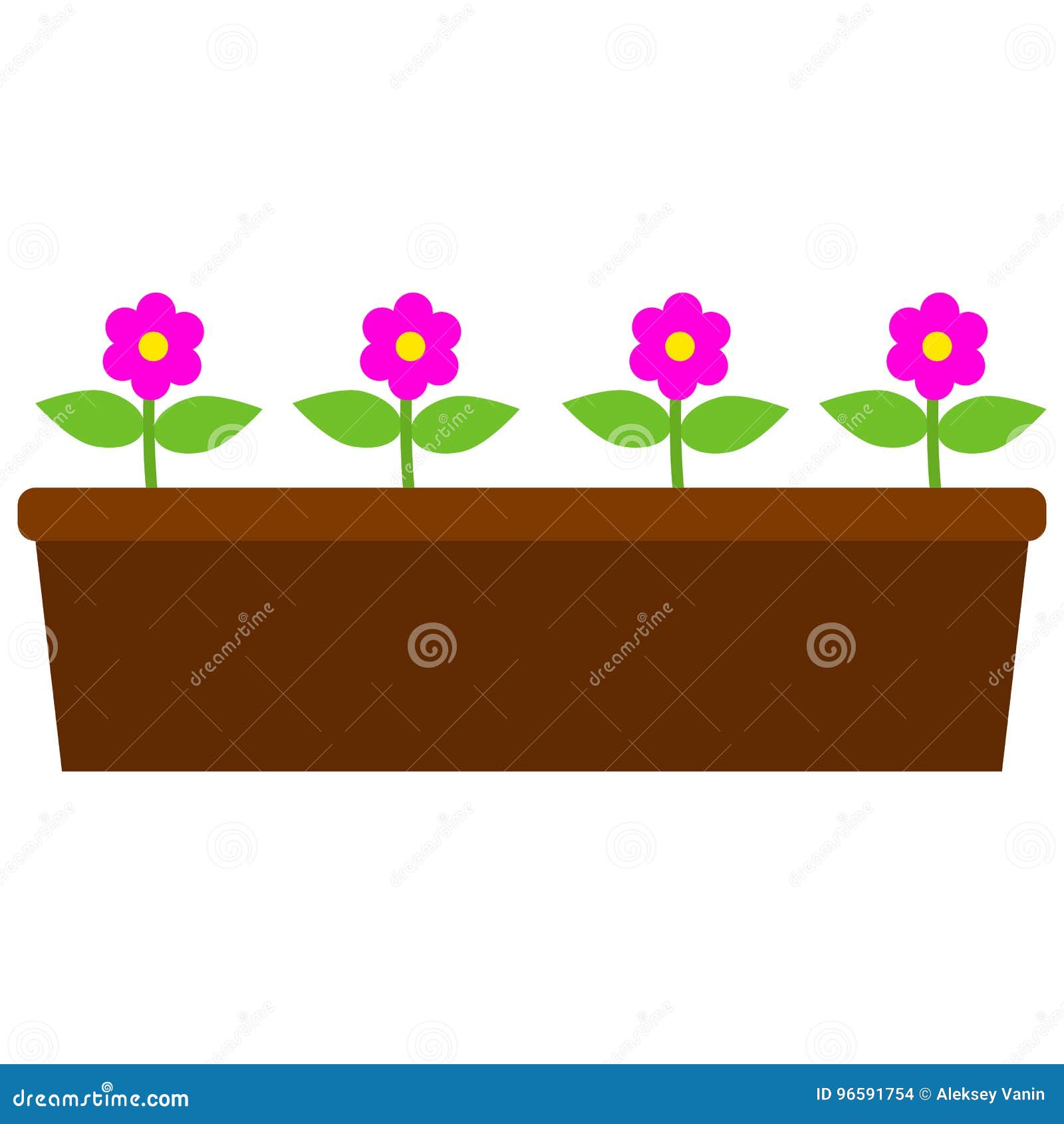 Spring Flowers in Pot Icon, Vector Illustration Stock Vector ...