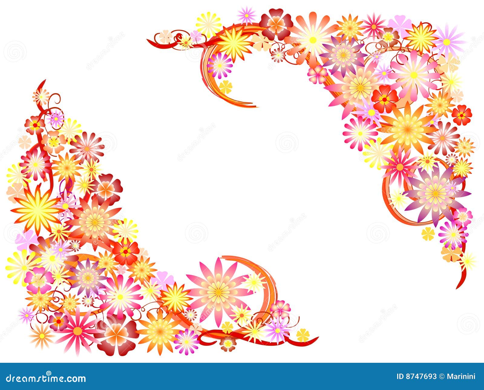 Spring flowers in red stock illustration. Illustration of bunch - 8747693