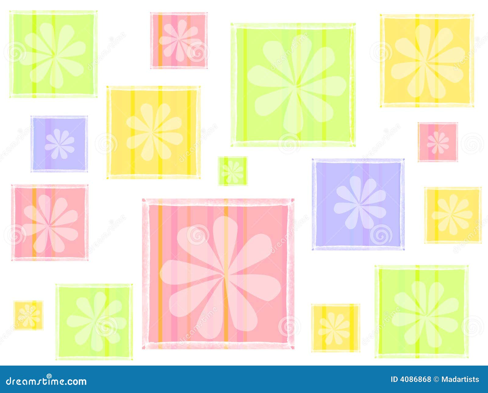 Spring Flowers Seamless Background Stock Illustration - Illustration of ...