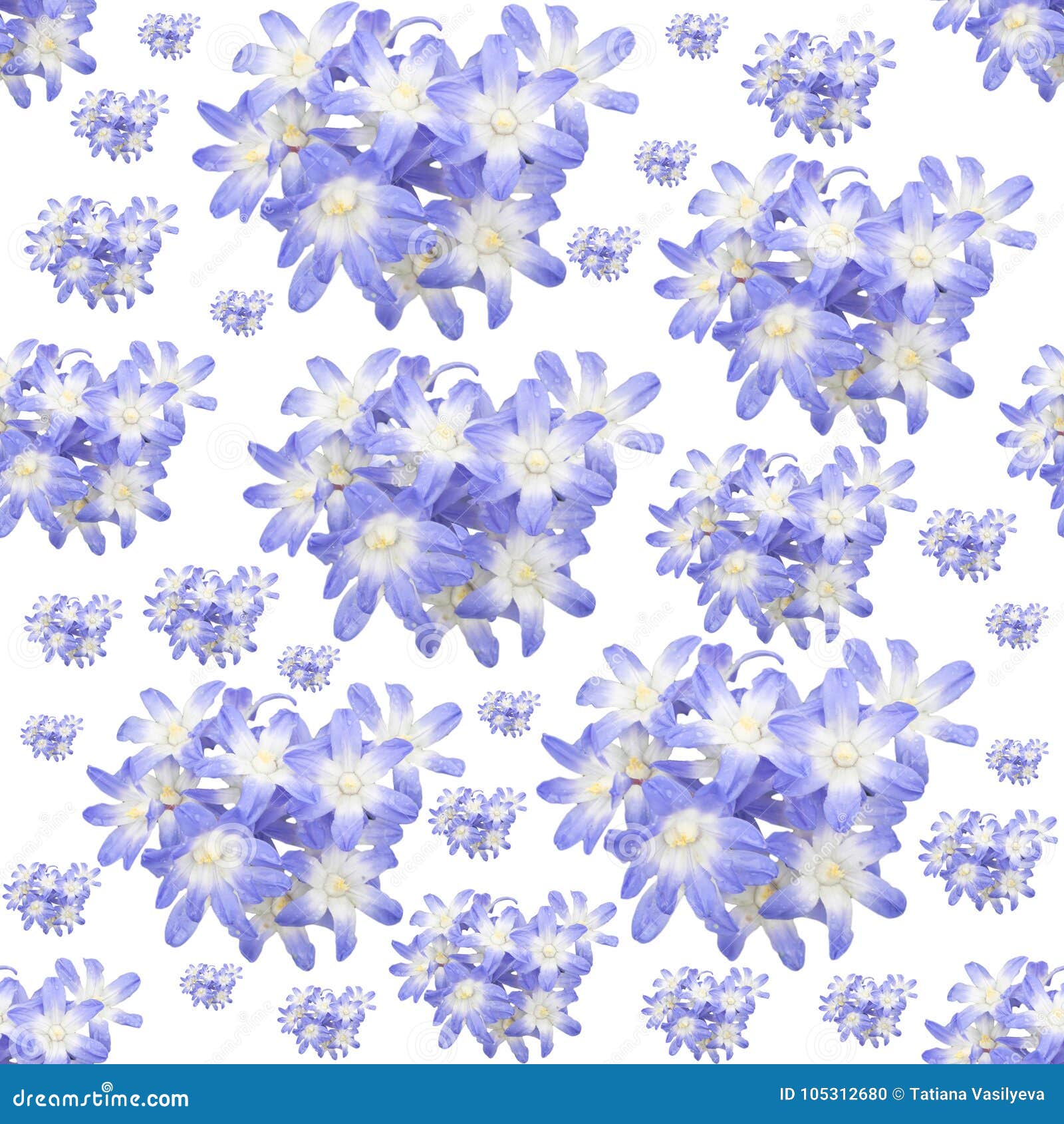 Spring Flowers Seamless Background Pattern Stock Photo - Image of flora ...