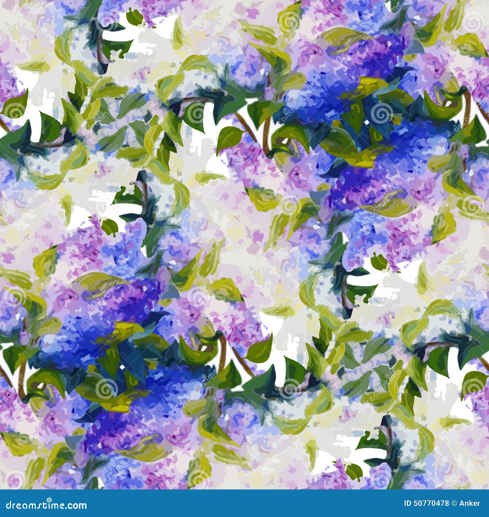 Spring Flowers Seamless Pattern Stock Vector - Illustration of ...