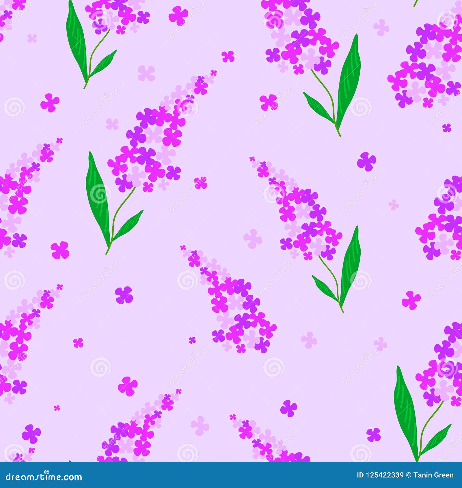 Spring Flowers Seamless Pattern. for Textile, Wrapping Papers ...