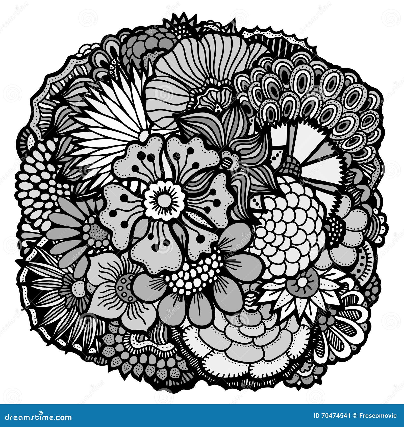 Spring flowers set stock vector. Illustration of circle - 70474541