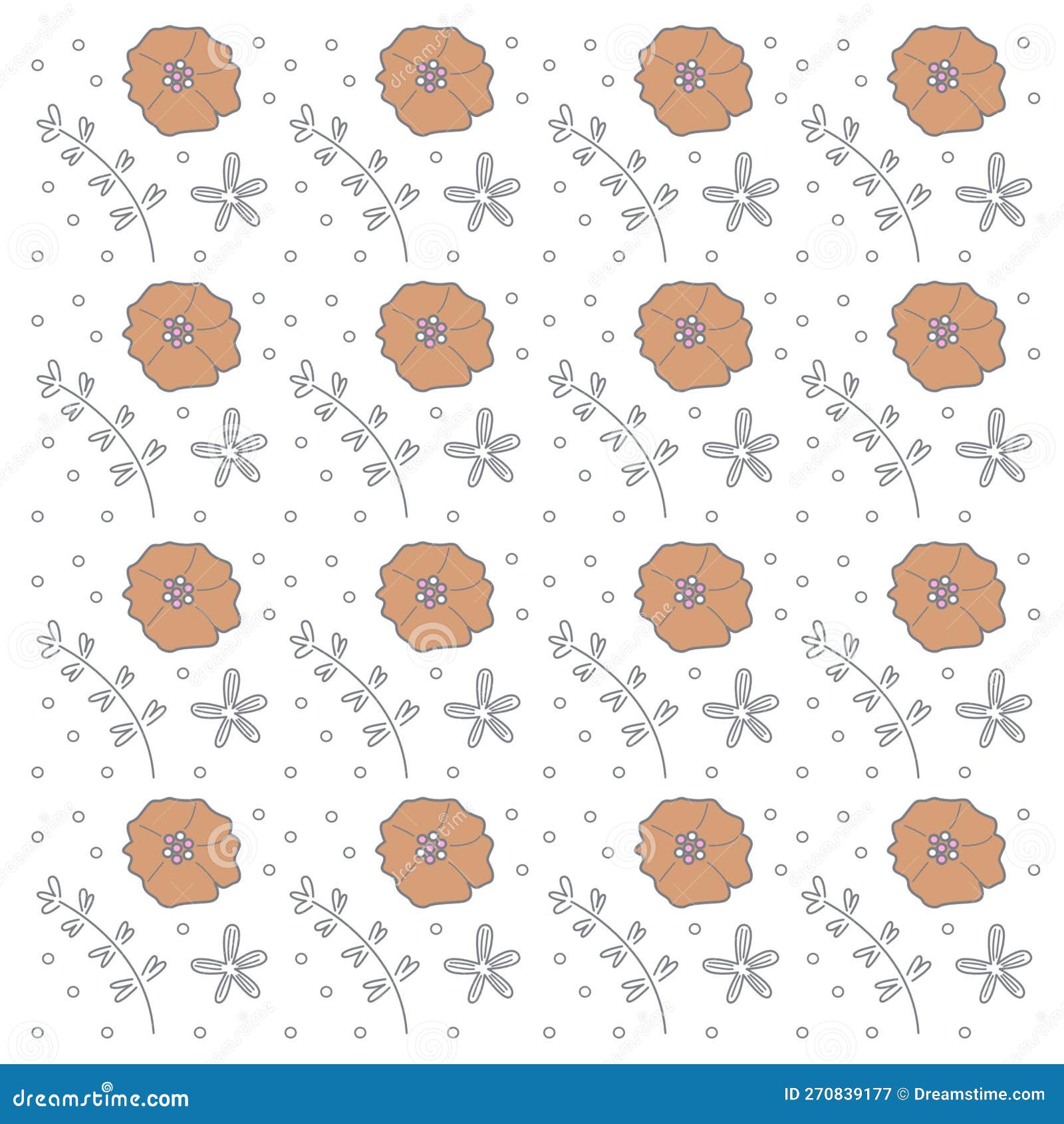 Retro Spring Flowers Texture, Pattern, Background Stock Vector ...