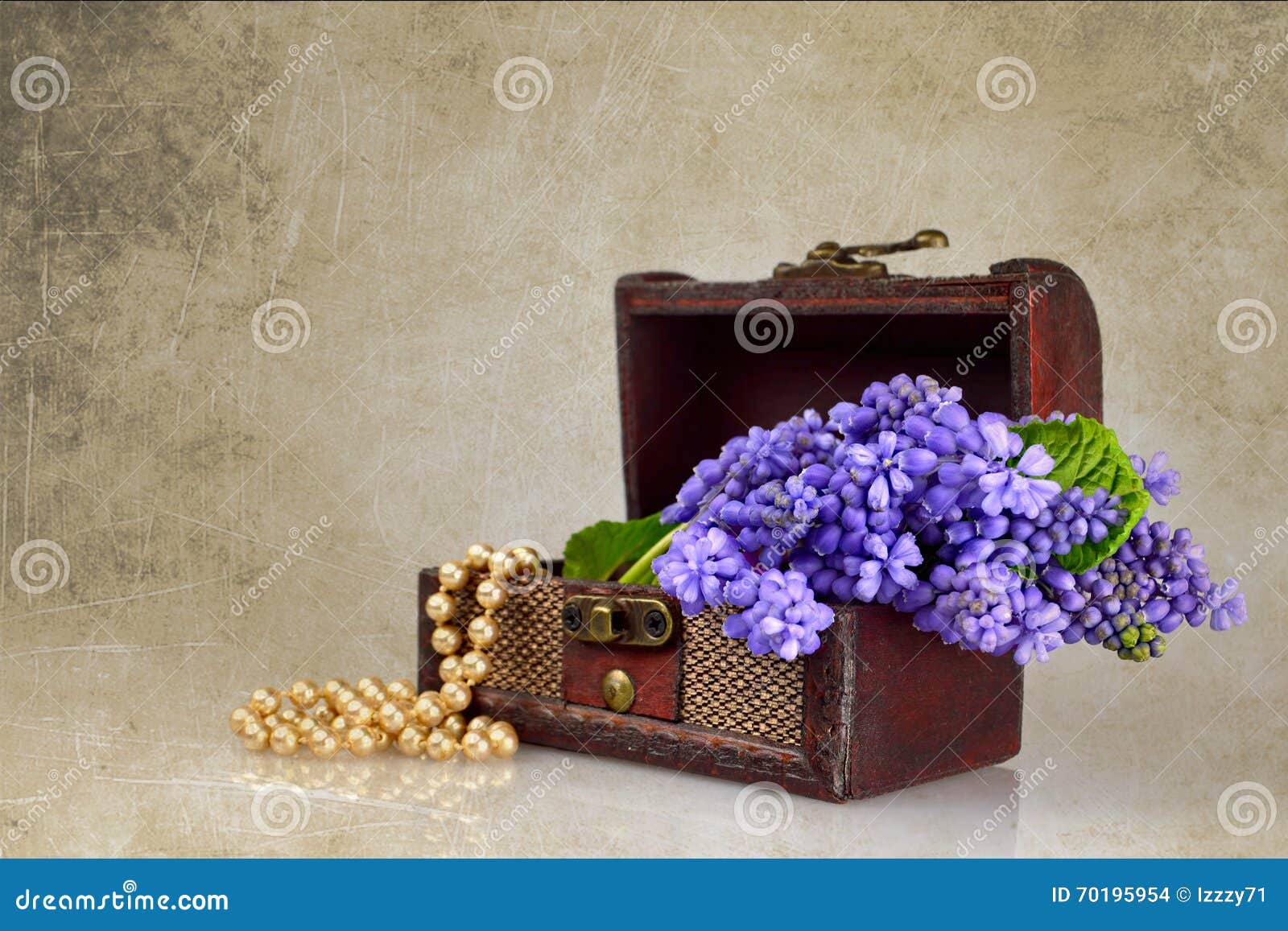 Spring Flowers in Treasure Chest Stock Photo - Image of arrangement ...