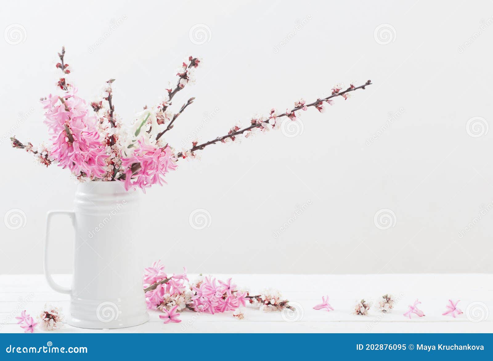 Flowers in Vase on White Background Stock Image - Image of flower, home ...