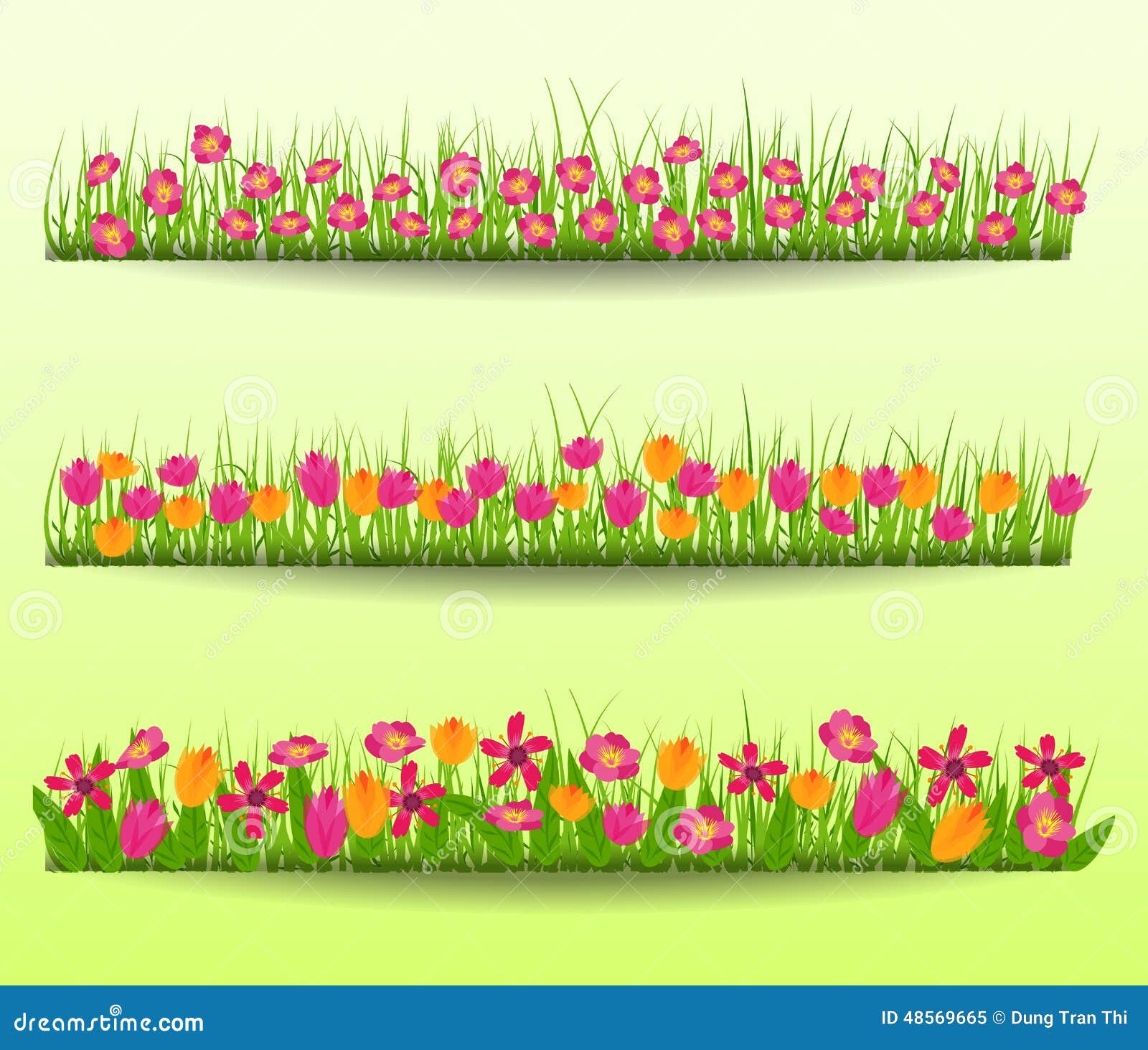 Spring Flowers Vector Illustration Stock Vector - Illustration of basil ...