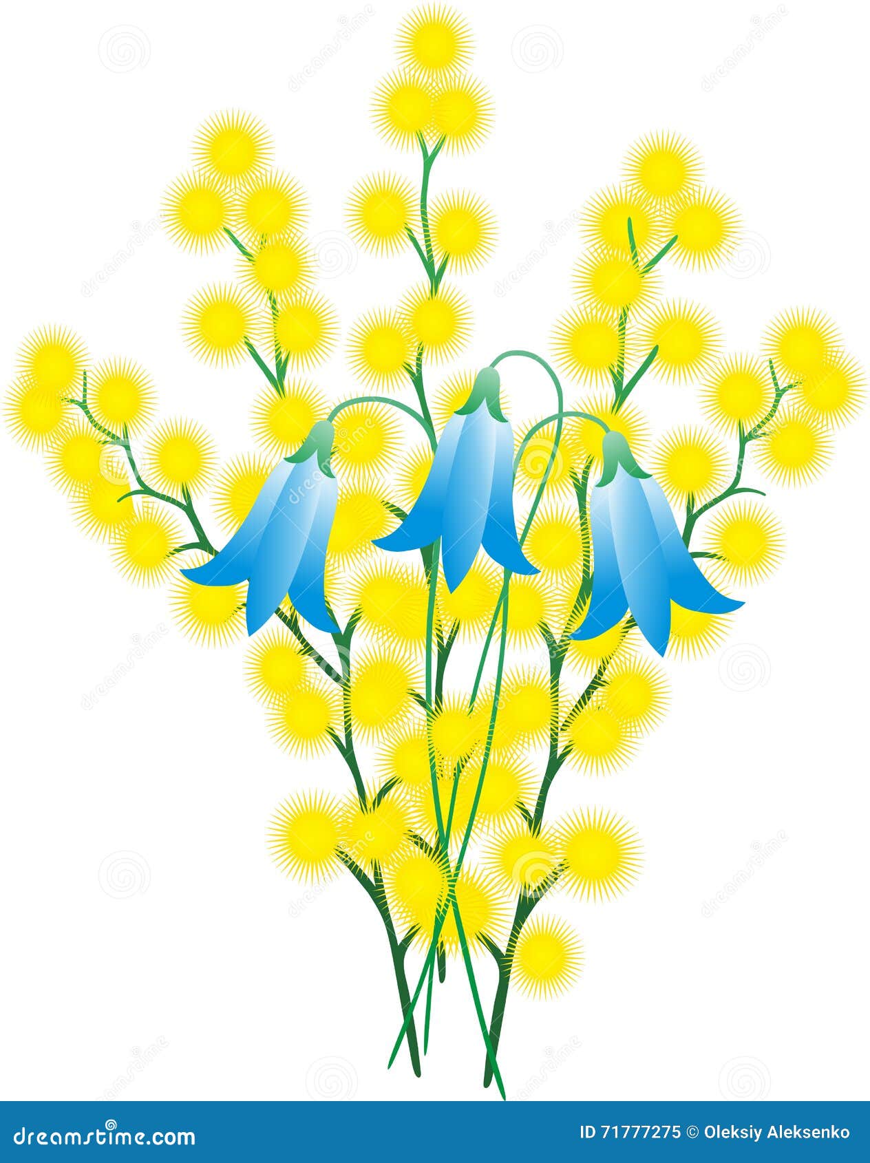 Spring flowers. stock vector. Illustration of gift, drawing - 71777275