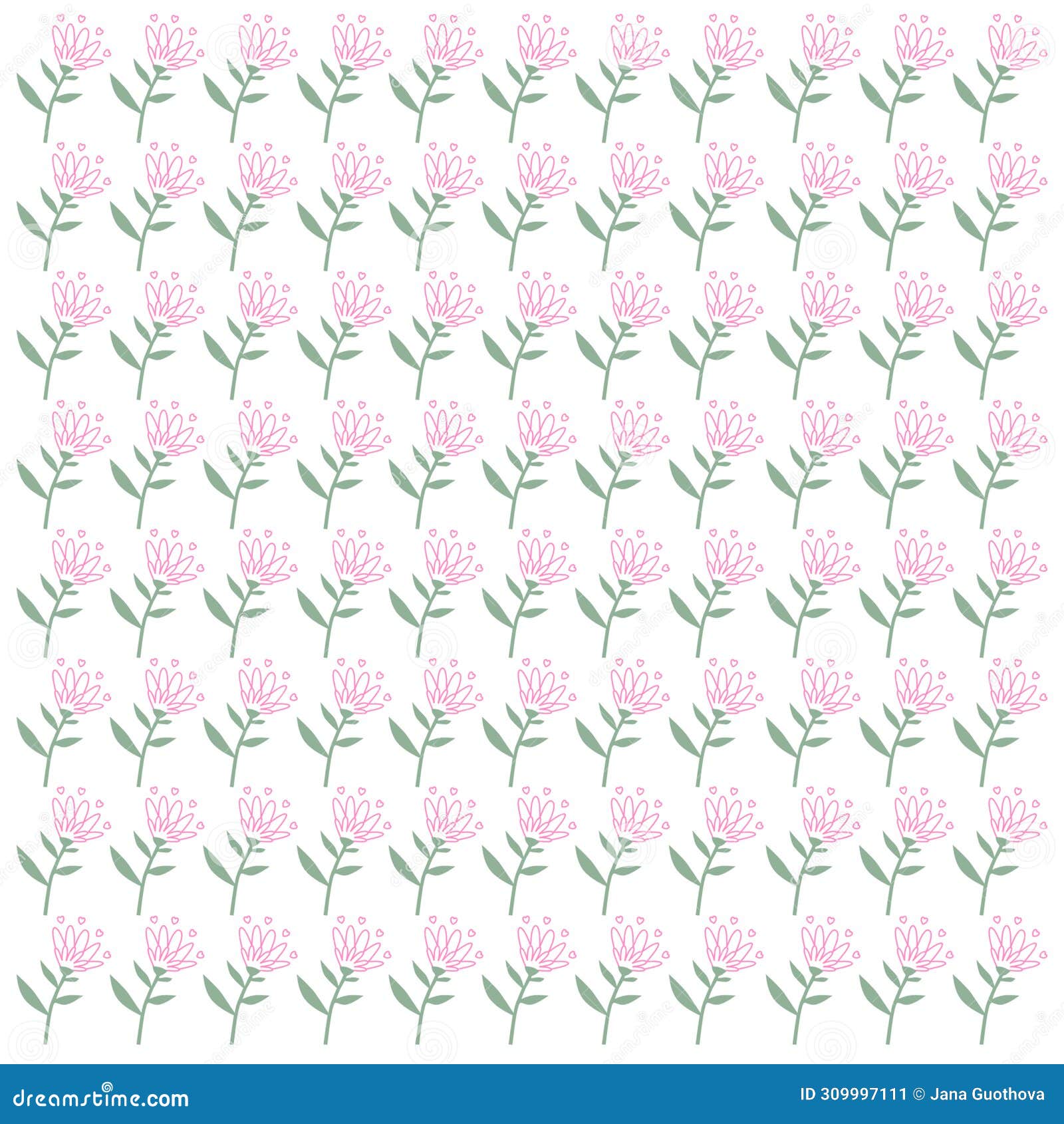 Spring Flowers on White Design Pattern Texture Stock Vector ...