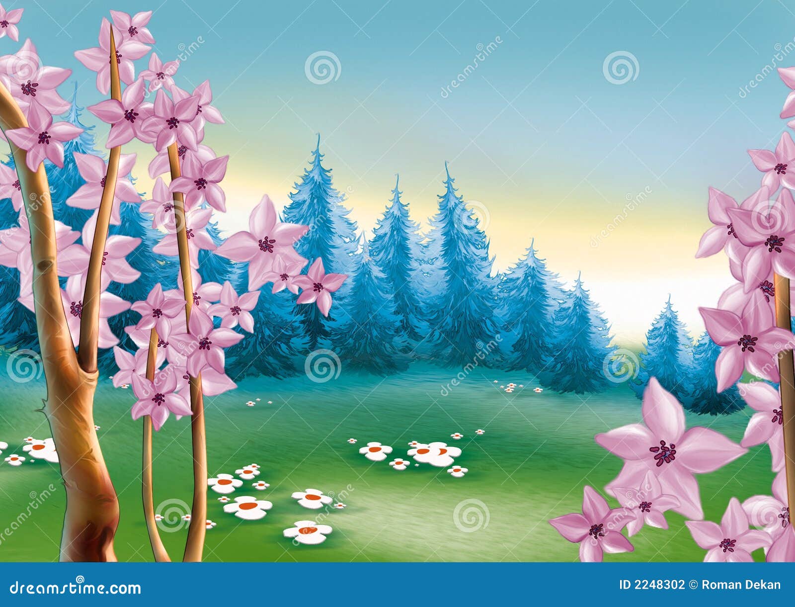 Spring Forest Background. Royalty-Free Stock Photography ...