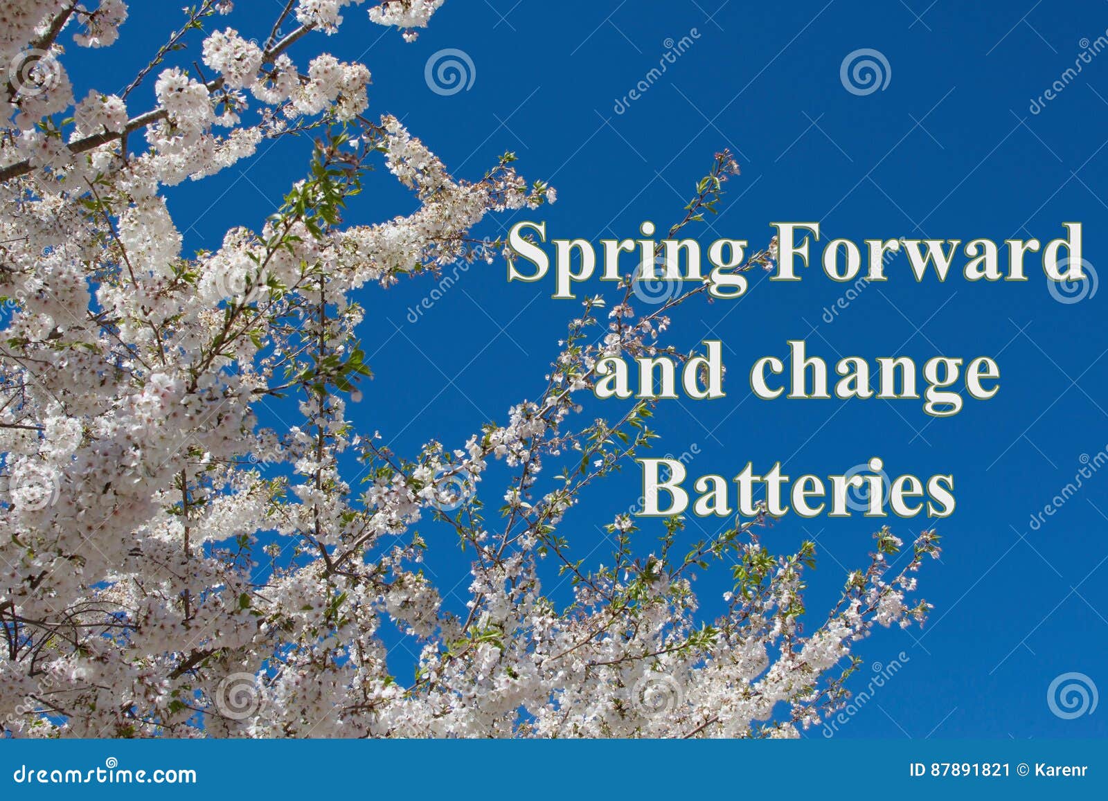 Spring Forward message stock image. Image of type, object - 87891821