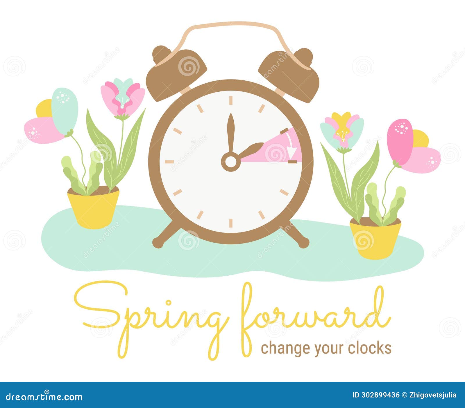 Spring Forward, Set Your Clocks Ahead One Hour. Daylight Saving Time ...