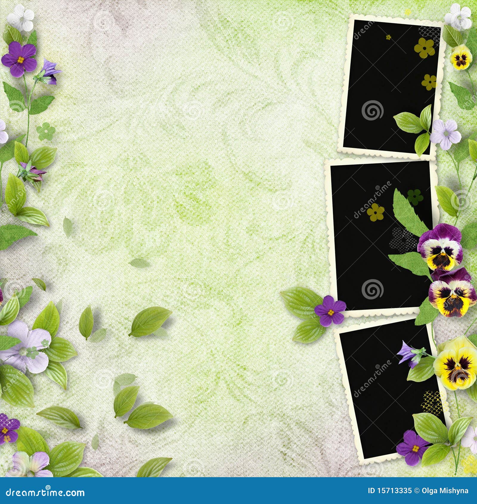 Spring frame stock image. Image of frame, magenta, decoration - 15713335