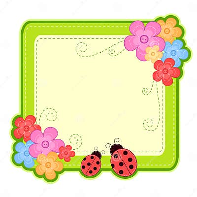 Spring frame stock vector. Illustration of frame, design - 20524928